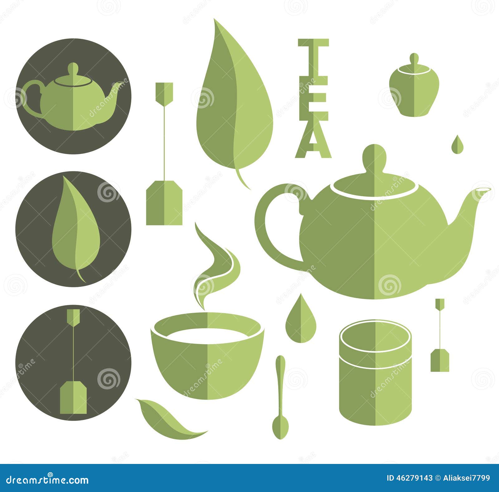 Thee Vector op CMYK-wijze vector illustratie. Illustration of ...