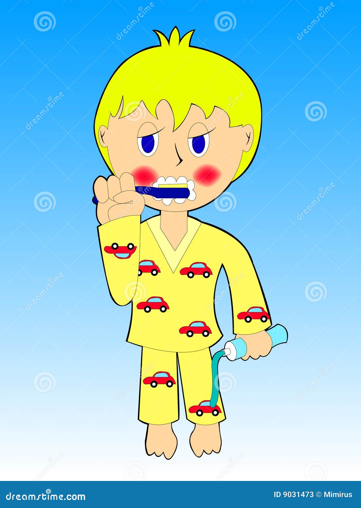 Theet Que Aplica Con Brocha Ilustración del Vector - Ilustración de ...