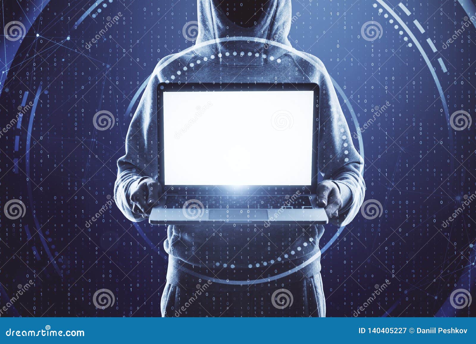 Theft and Ad Mockup Concept Stock Image - Image of device, background ...