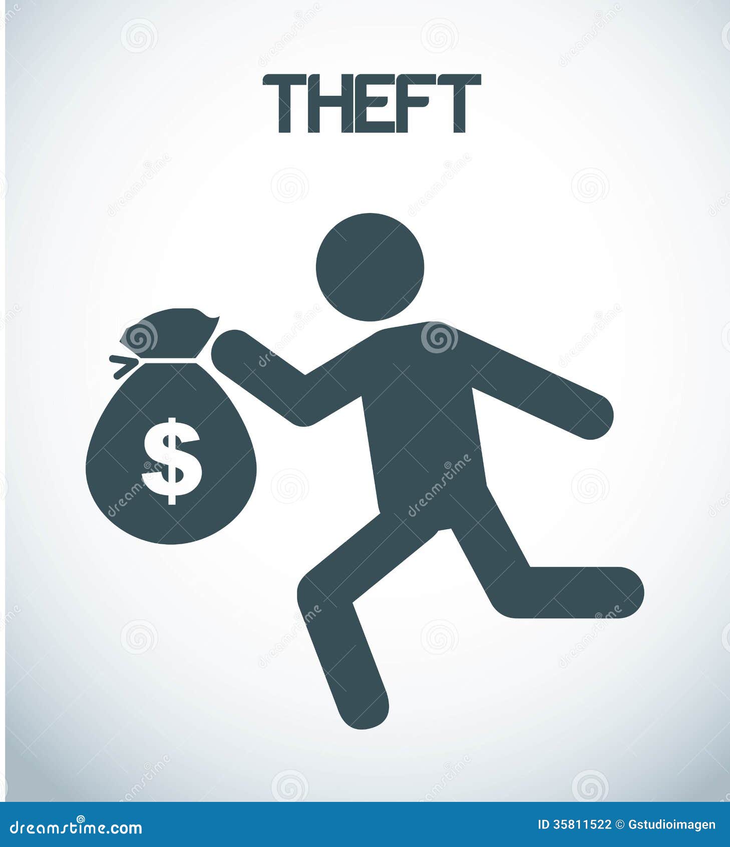 Theft design stock vector. Illustration of male, poster - 35811522