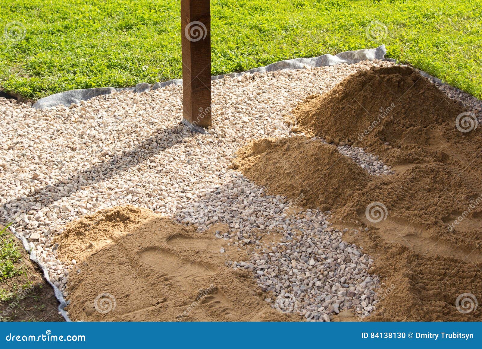 Theft of Gravel and Sand for Path Stock Photo - Image of details ...