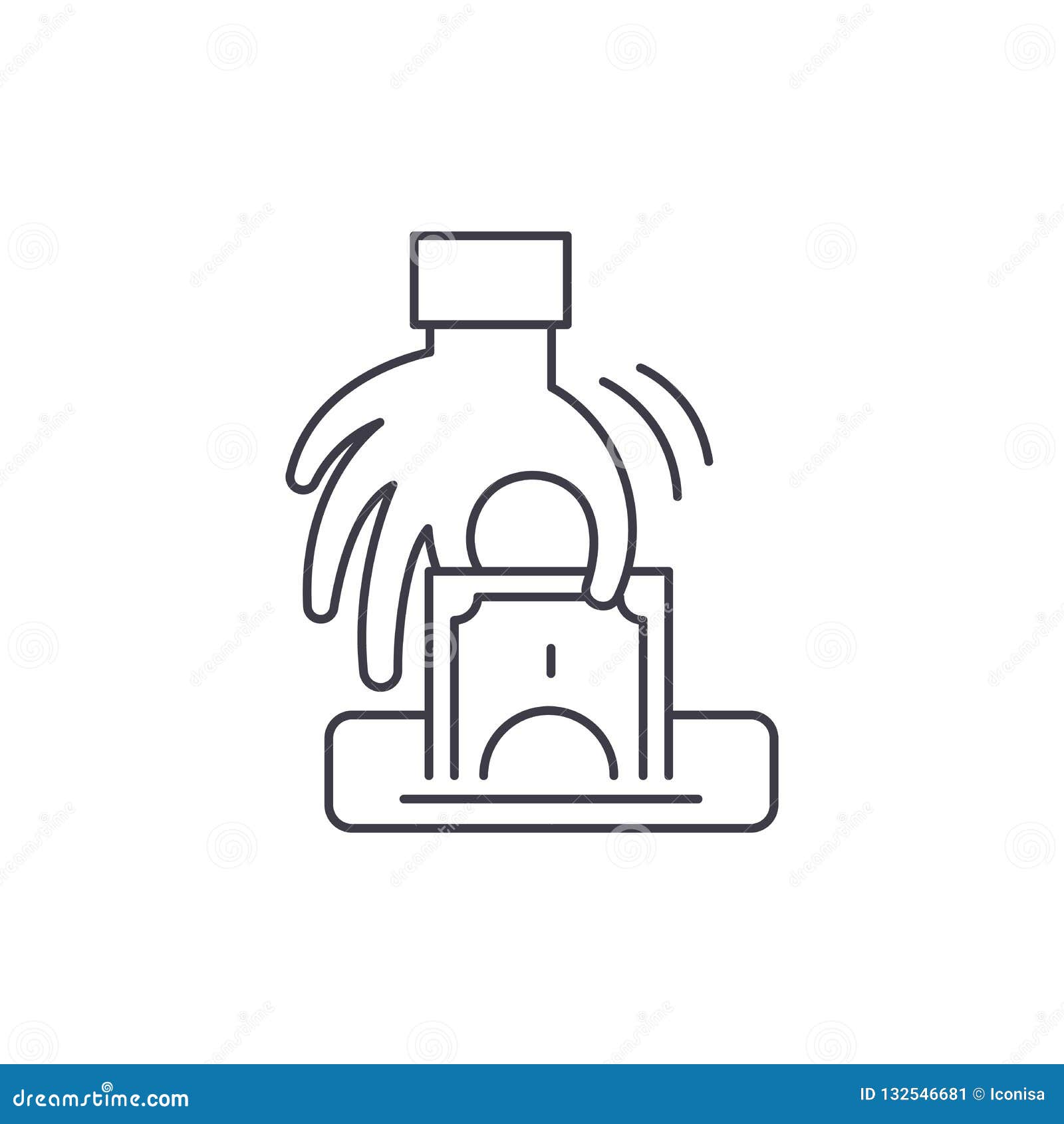 Theft Line Icon Concept Theft Vector Linear Illustration Symbol Sign