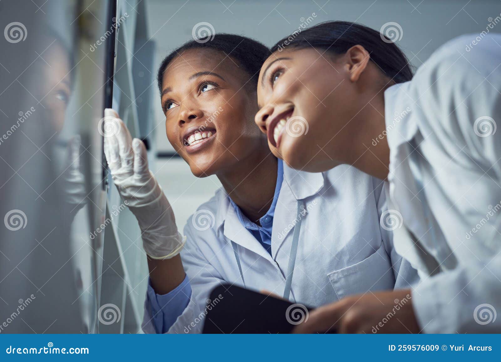 Their Curiosity is Ignited. Two Scientists Working in a Lab. Stock ...