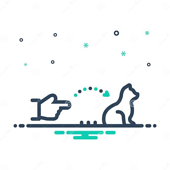 Mix Icon for Their, Indicated and Dog Stock Illustration - Illustration ...
