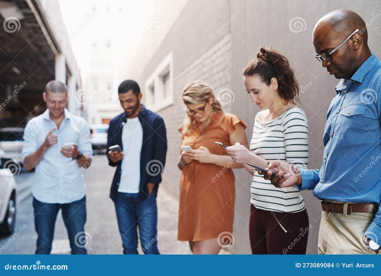 In Their Own Worlds. a Diverse Group of People Social Networking ...