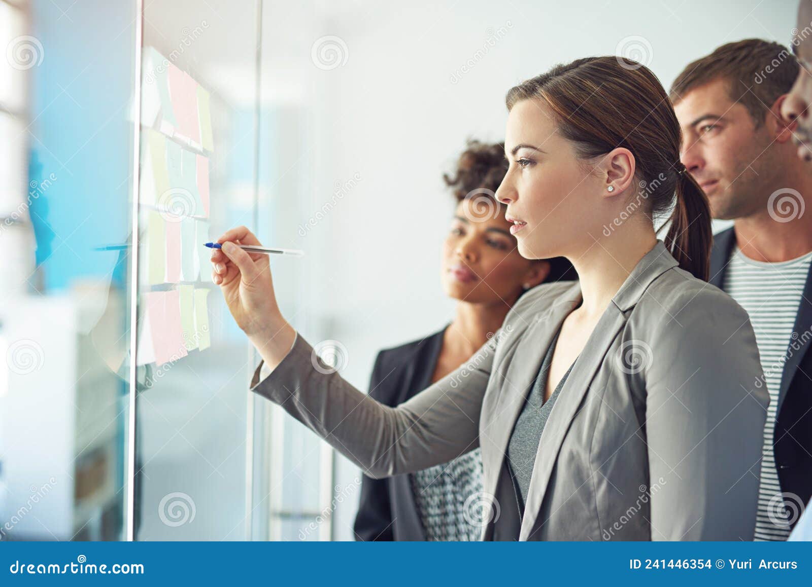 Their Whole Team is Involved in Executing a Successful Project. Shot of ...