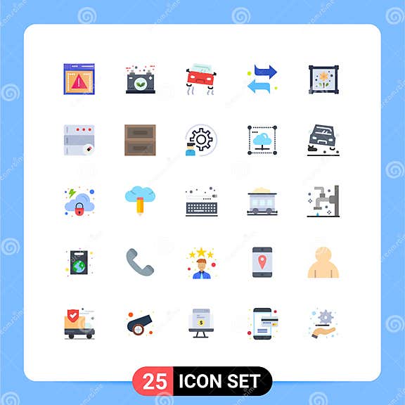 25 Thematic Vector Flat Colors and Editable Symbols of Patch, Left ...