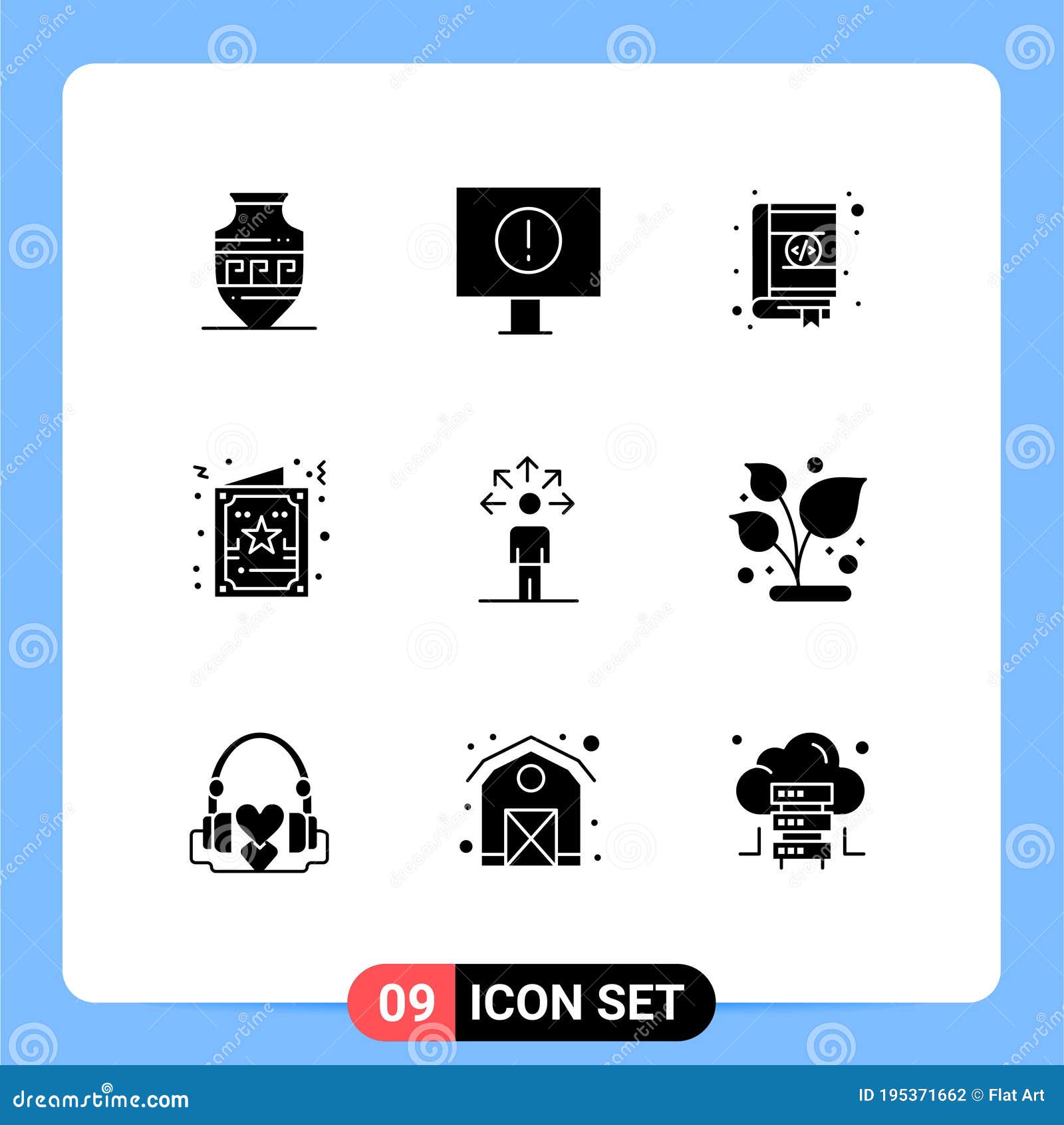 Stock Vector Icon Pack of 9 Line Signs and Symbols for Abilities, Xmas ...