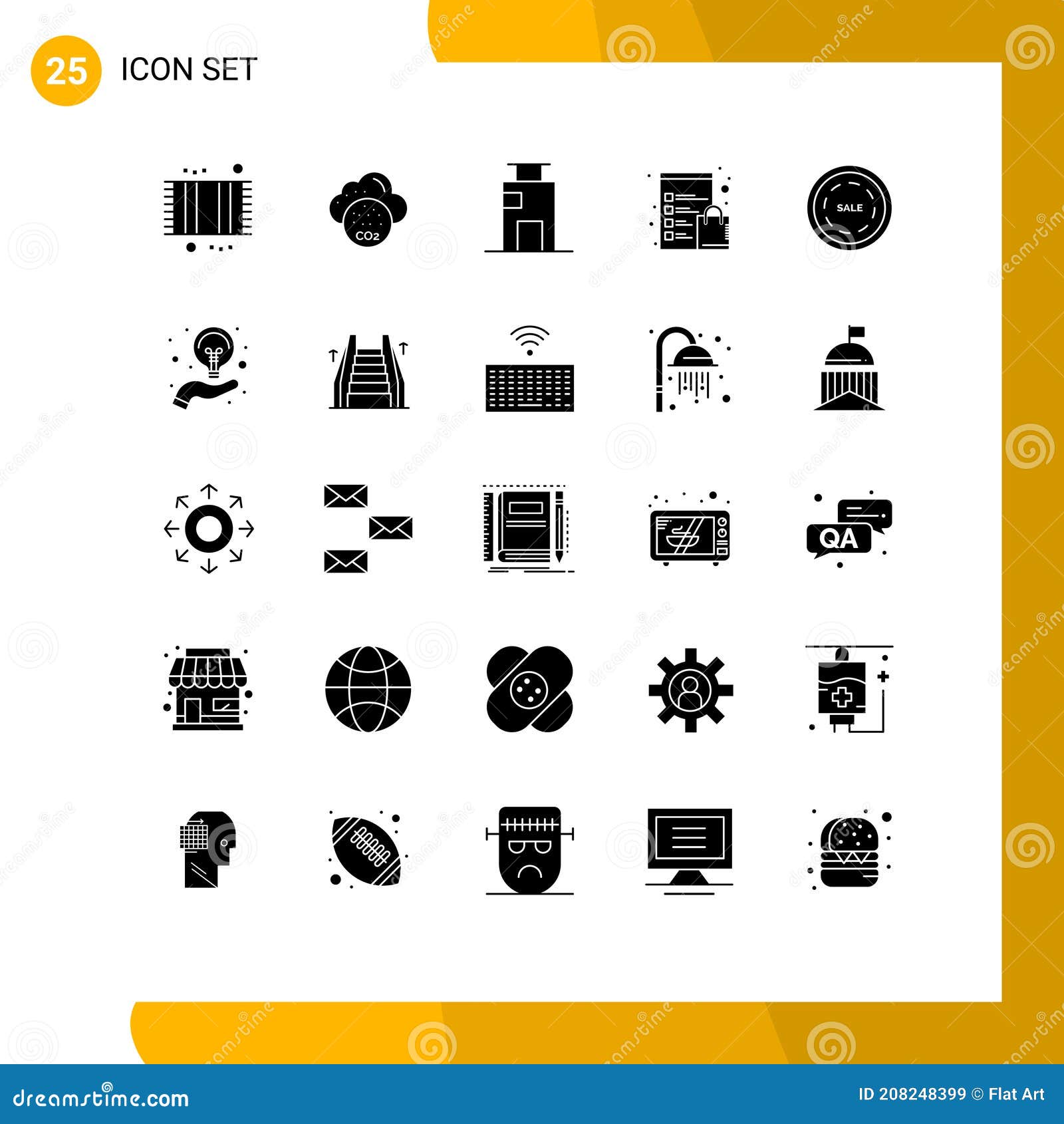 25 User Interface Solid Glyph Pack of Modern Signs and Symbols of Shop ...