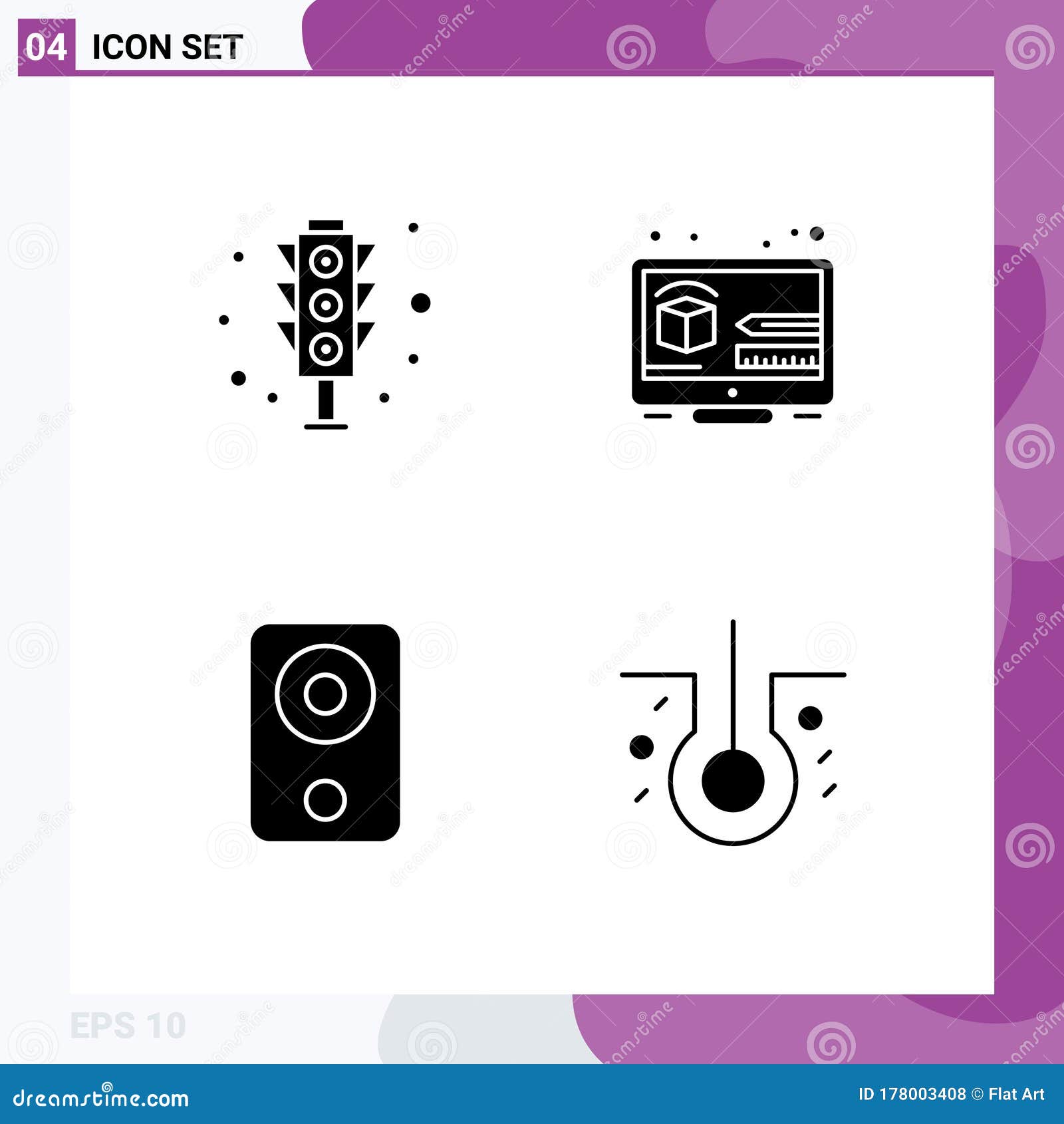 Thematic Vector Solid Glyphs And Editable Symbols Of Signal, Devices ...