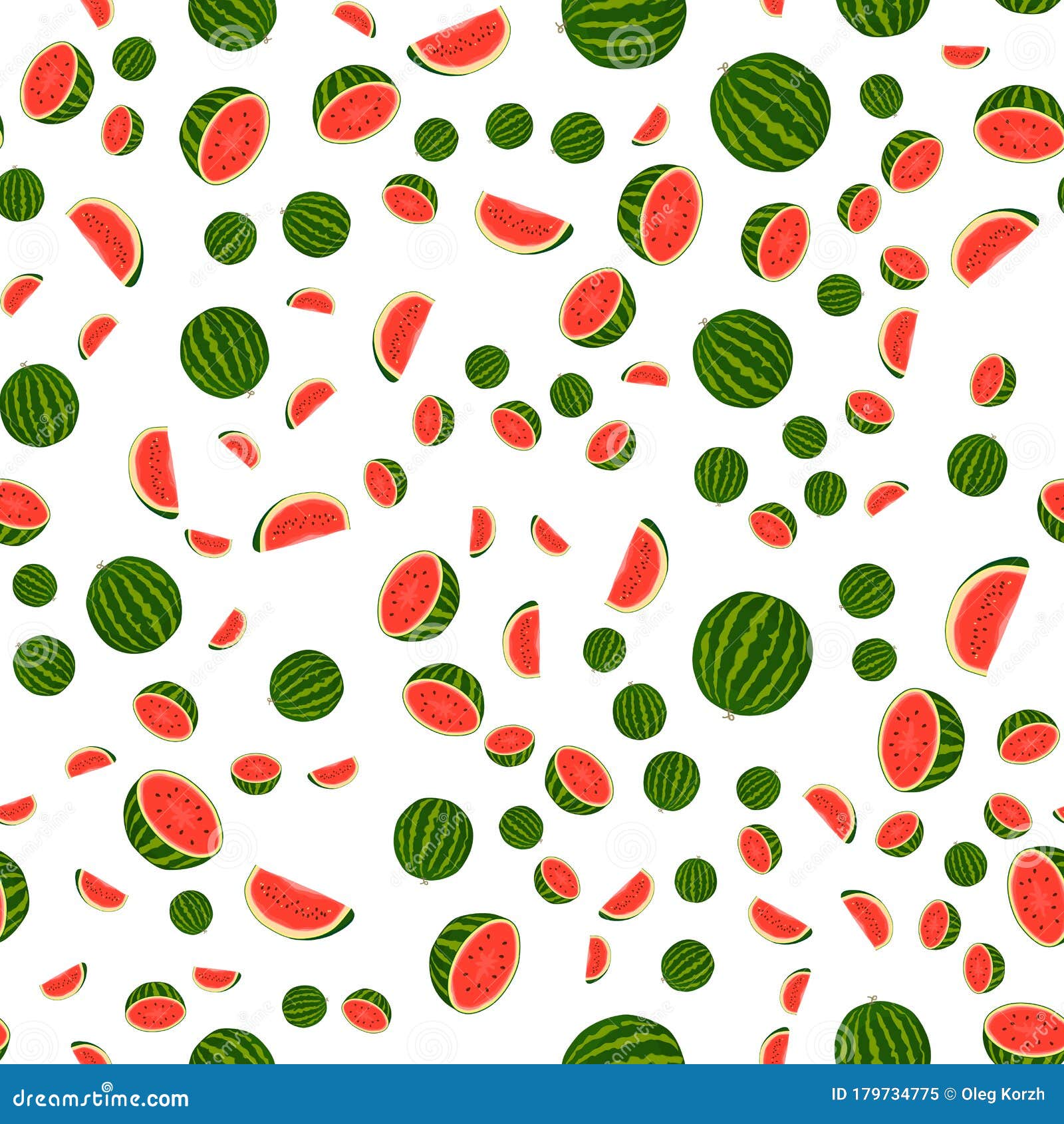 Theme Big Colored Seamless Watermelon, Bright Berry Pattern for Seal ...