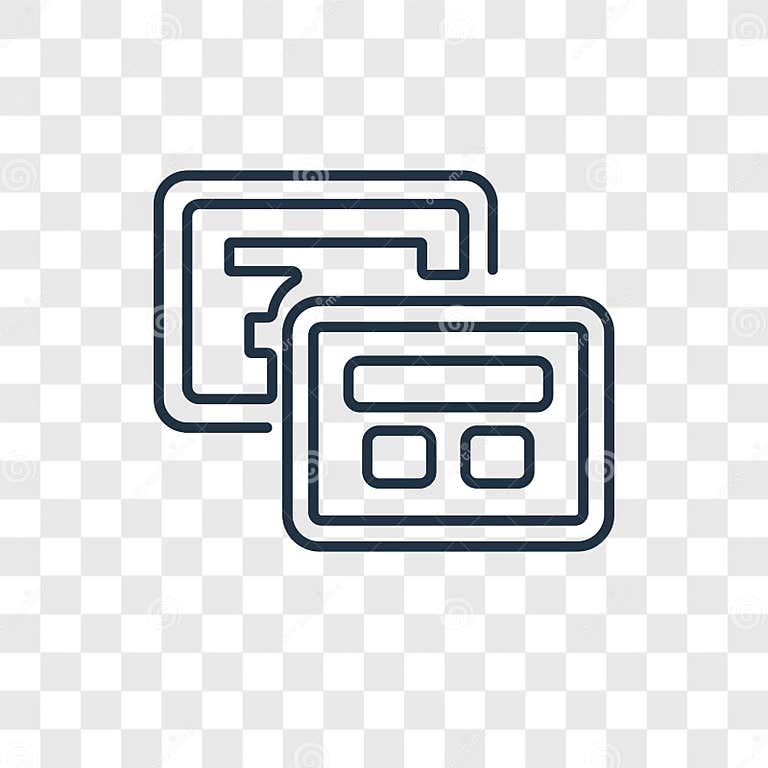 Theme Concept Vector Linear Icon Isolated on Transparent Background ...