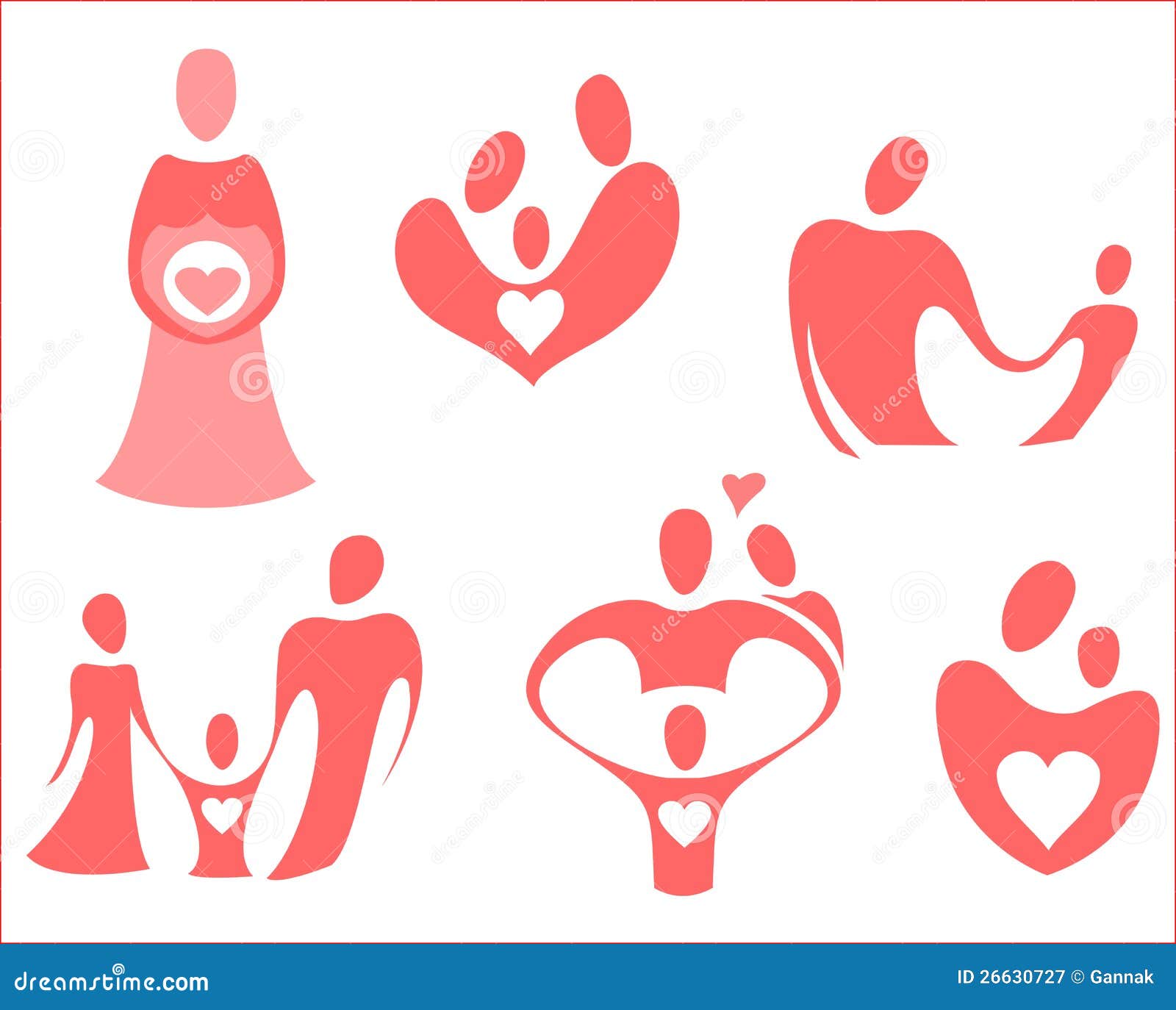 The Theme is Family in the Icons Stock Vector - Illustration of mens ...