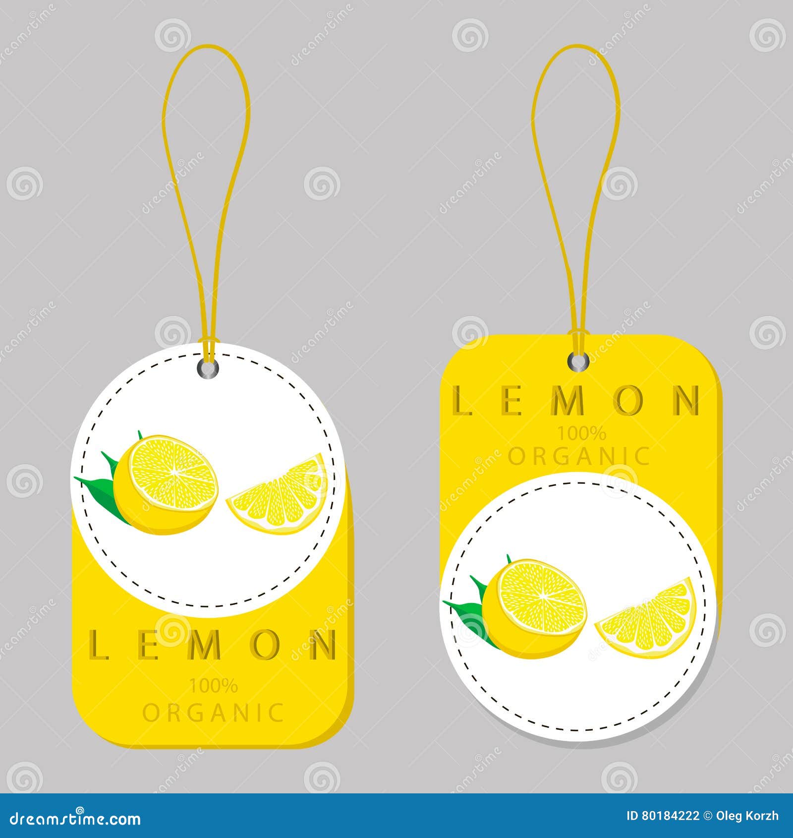 Theme of Fruit Lemon, Label Market Stock Vector - Illustration of ...