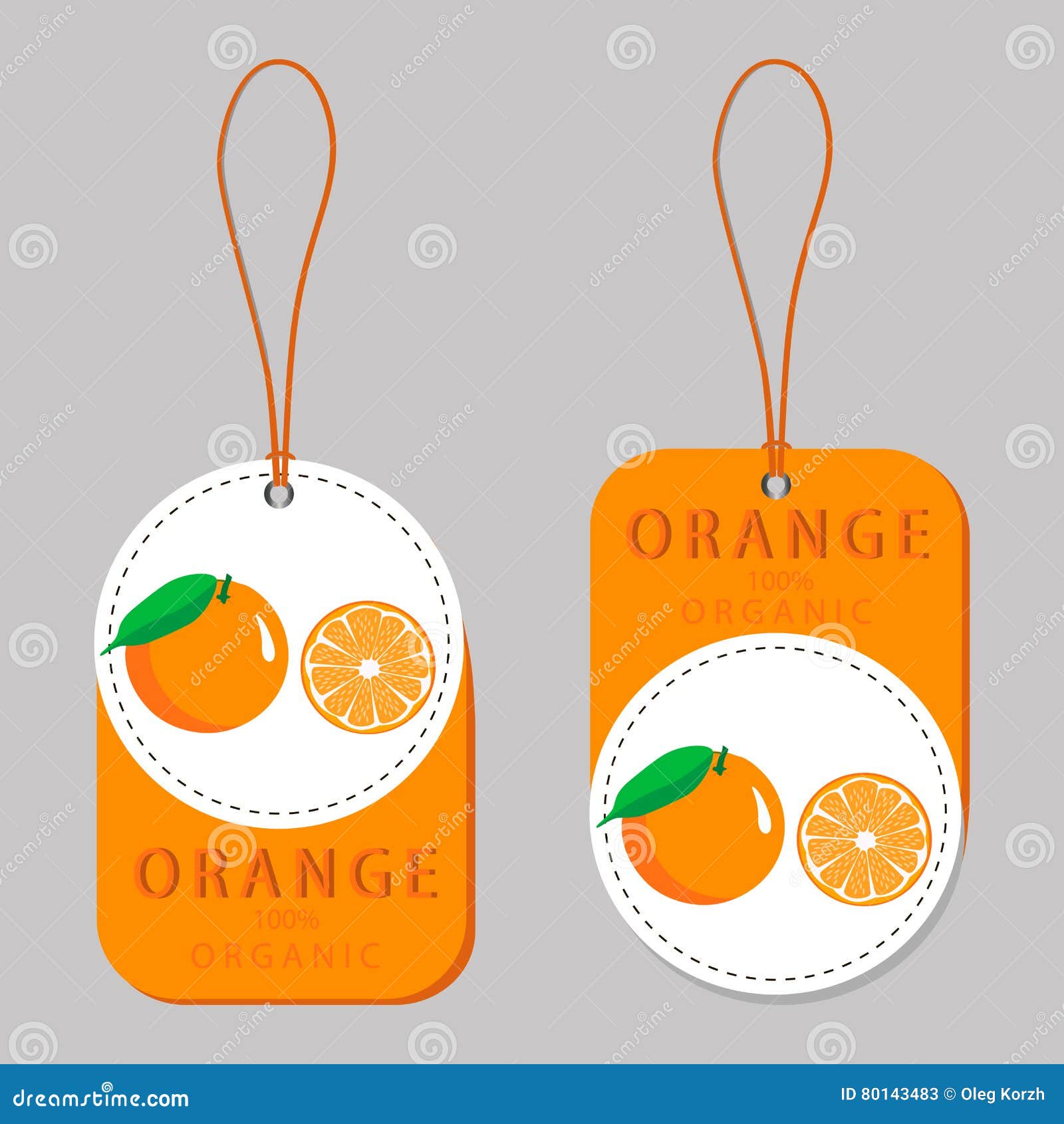 The Theme of Fruit Orange, Label Market Stock Vector - Illustration of ...
