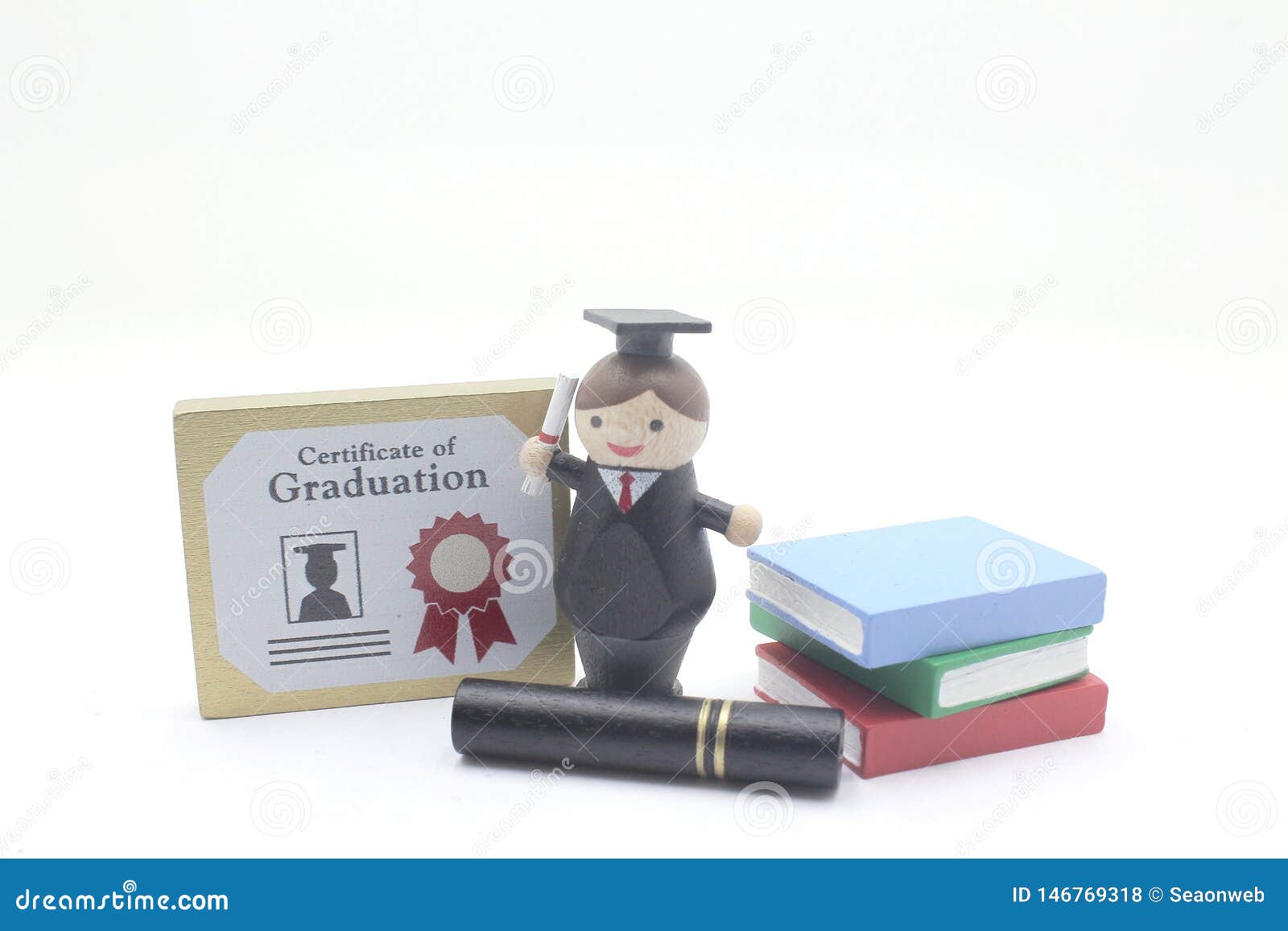 The Theme of Mini Figure Graduation Concept Stock Photo - Image of ...