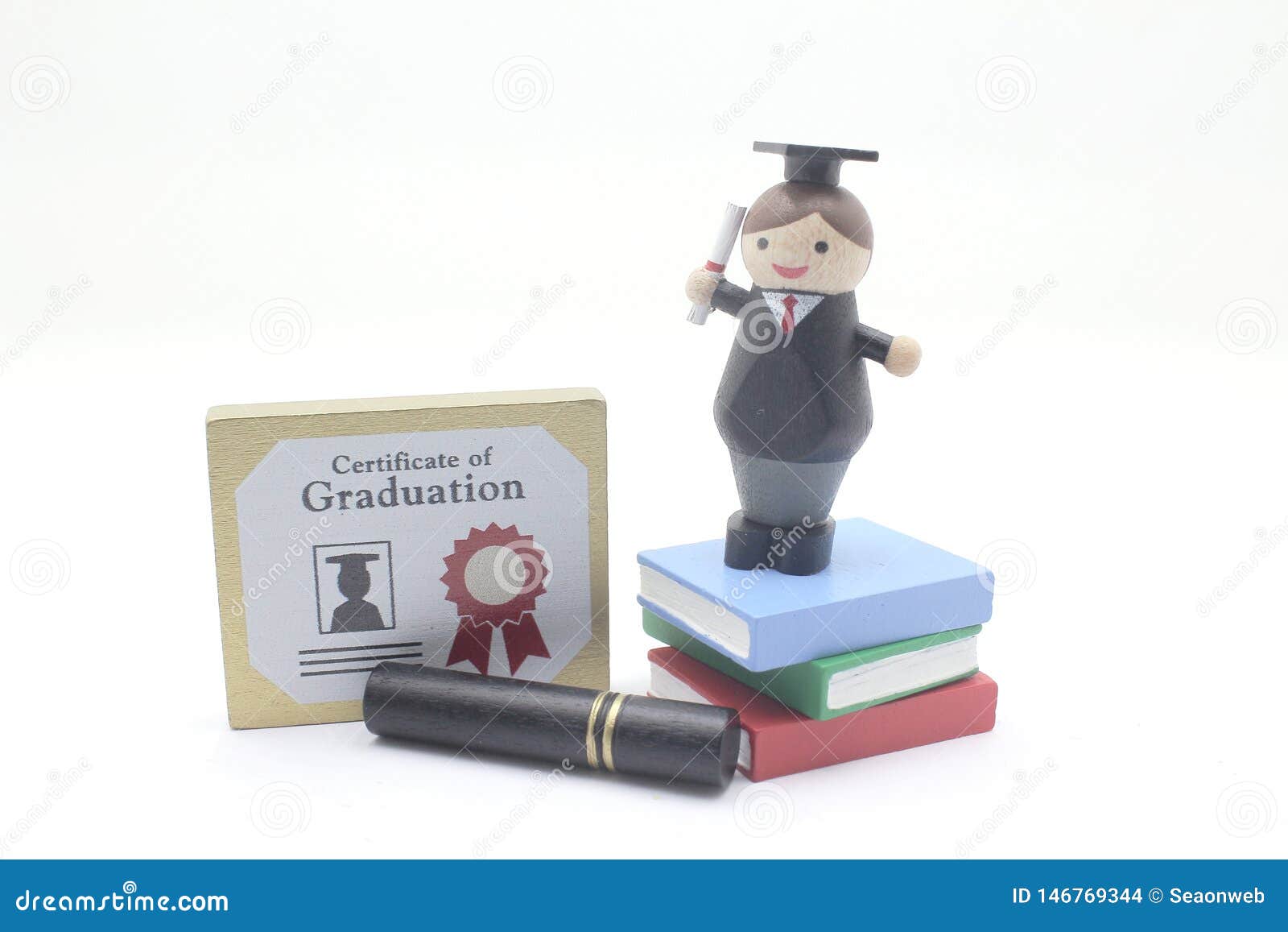 The Theme of Mini Figure Graduation Concept Stock Photo - Image of ...