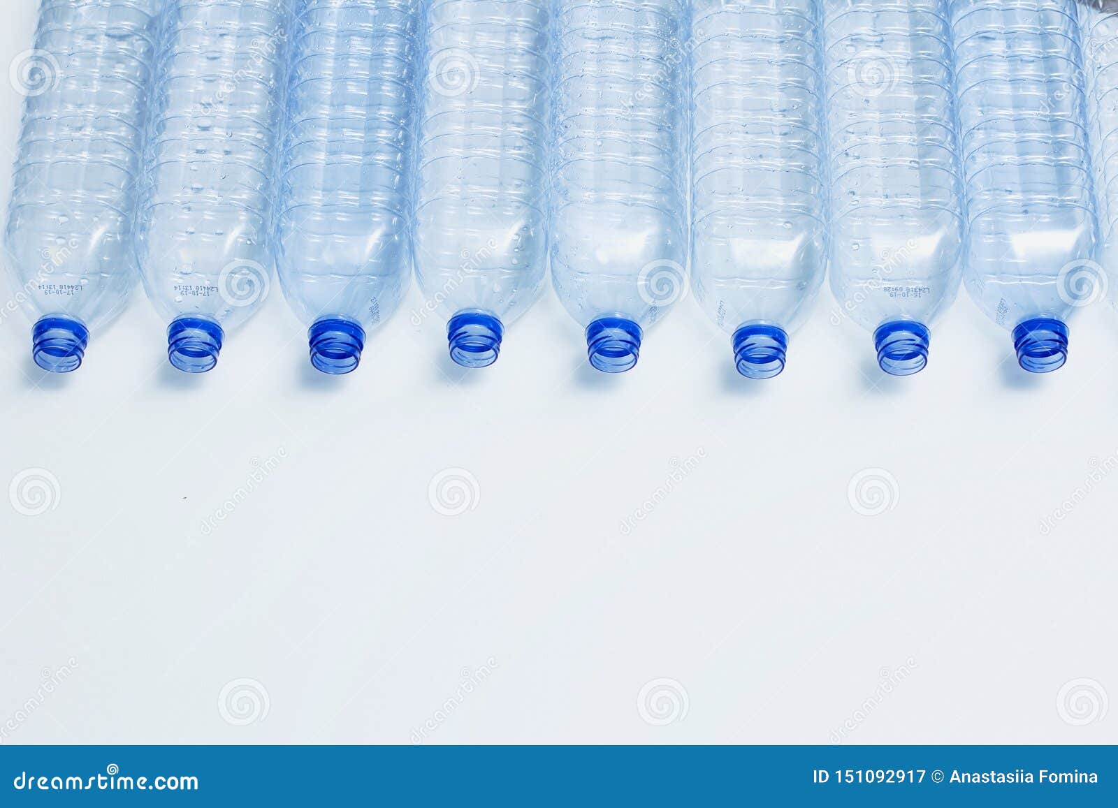 Empty Plastic Bottles Concept. Recycling. Bottles Manufacturing Process ...