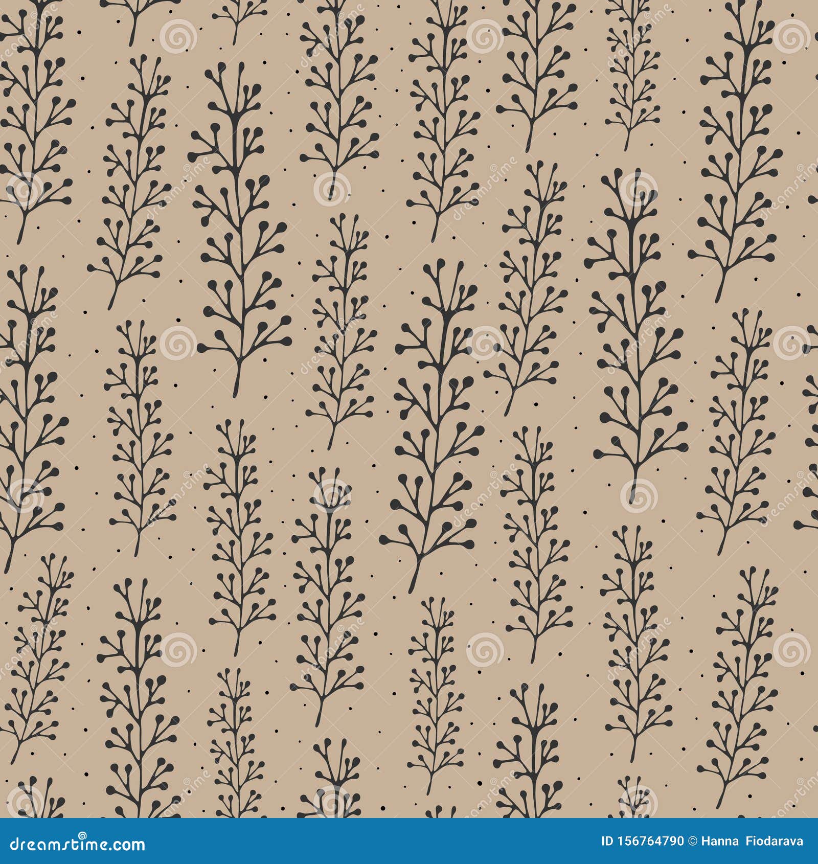 Theme of Nature. Simple Cartoon Repeating Seamless Pattern with Cute ...