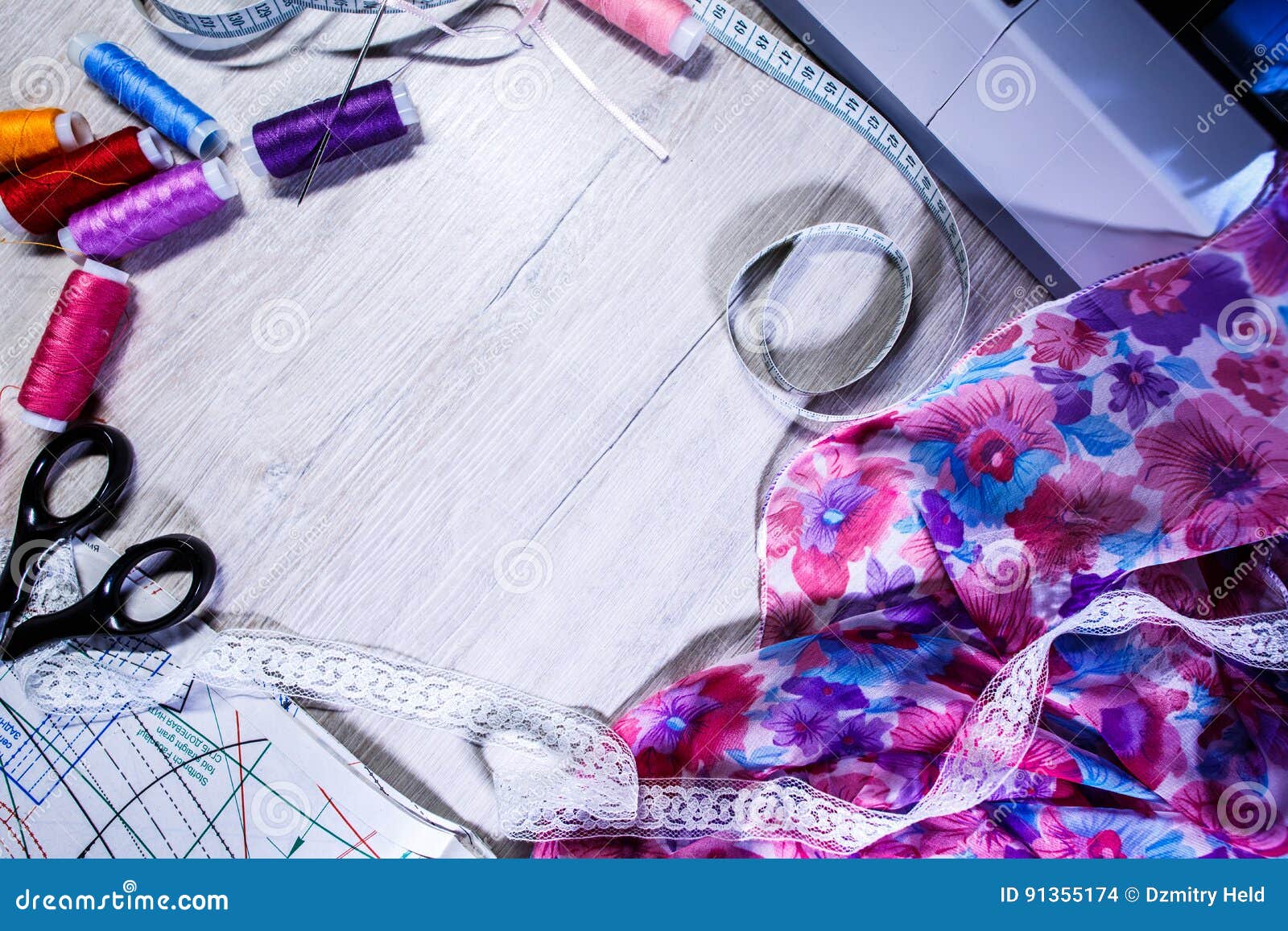 The Theme of Needlework , Sewing, Dressmaking, Sewing Machine Stock ...