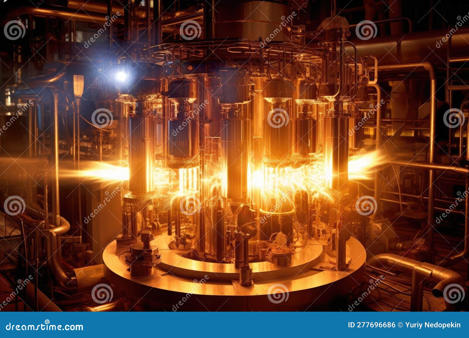 Theme of Nuclear Fusion. Large Experimental Setup in a Laboratory with ...