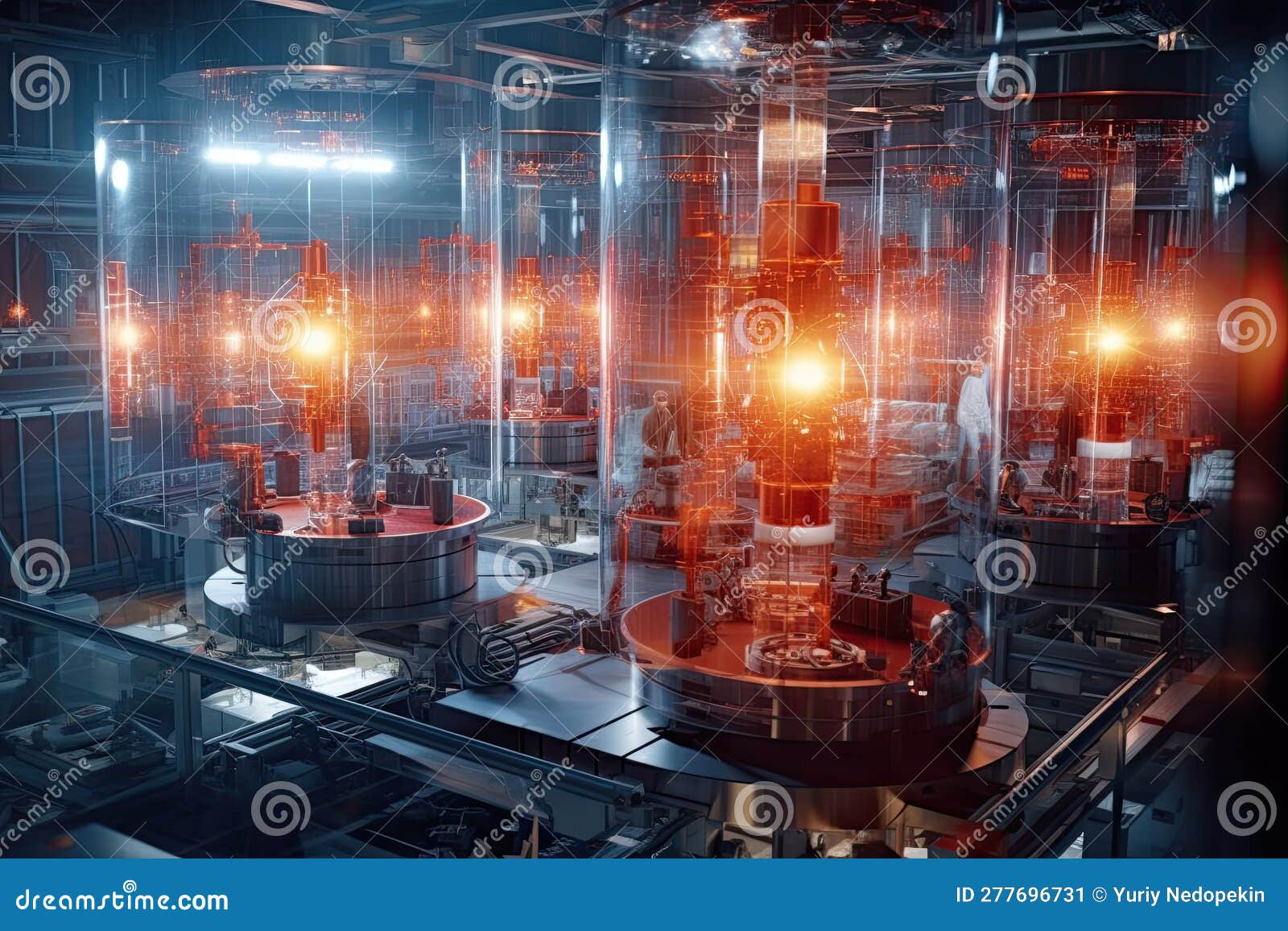 Theme of Nuclear Fusion. Large Experimental Setup in a Laboratory with ...