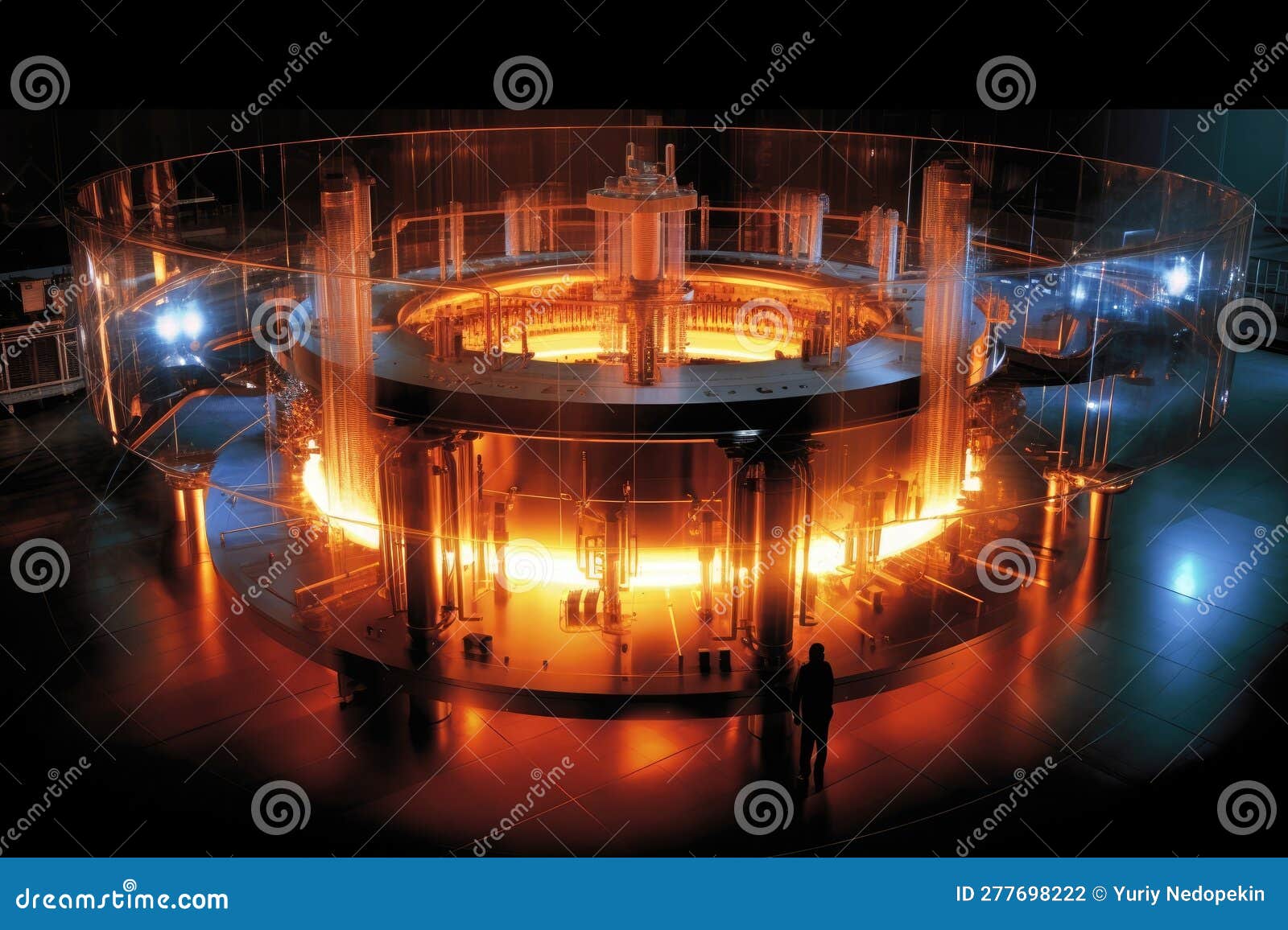 Theme of Nuclear Fusion. Large Experimental Setup in a Laboratory with ...