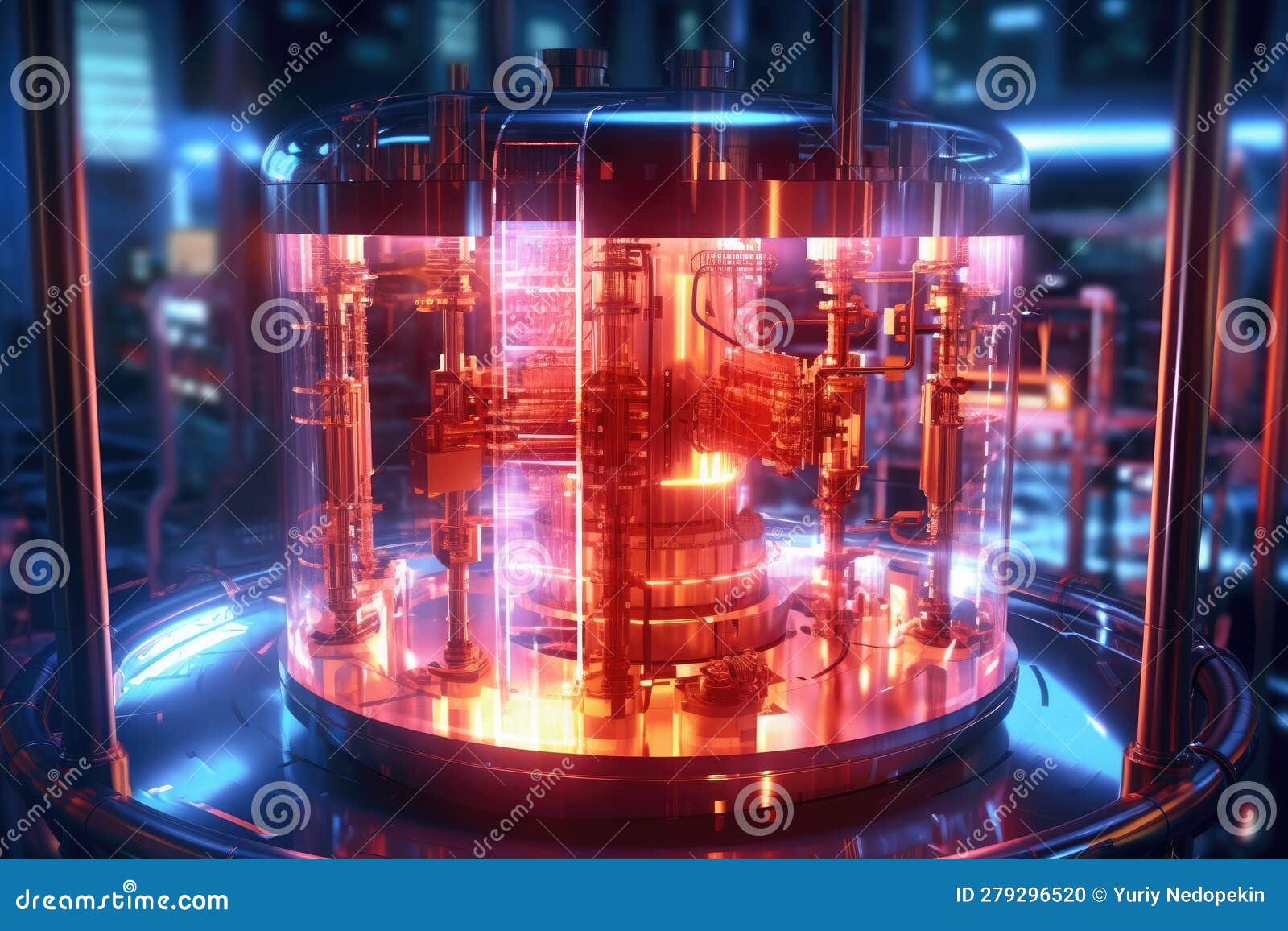 Theme of Nuclear Fusion. Large Experimental Setup in a Laboratory with ...