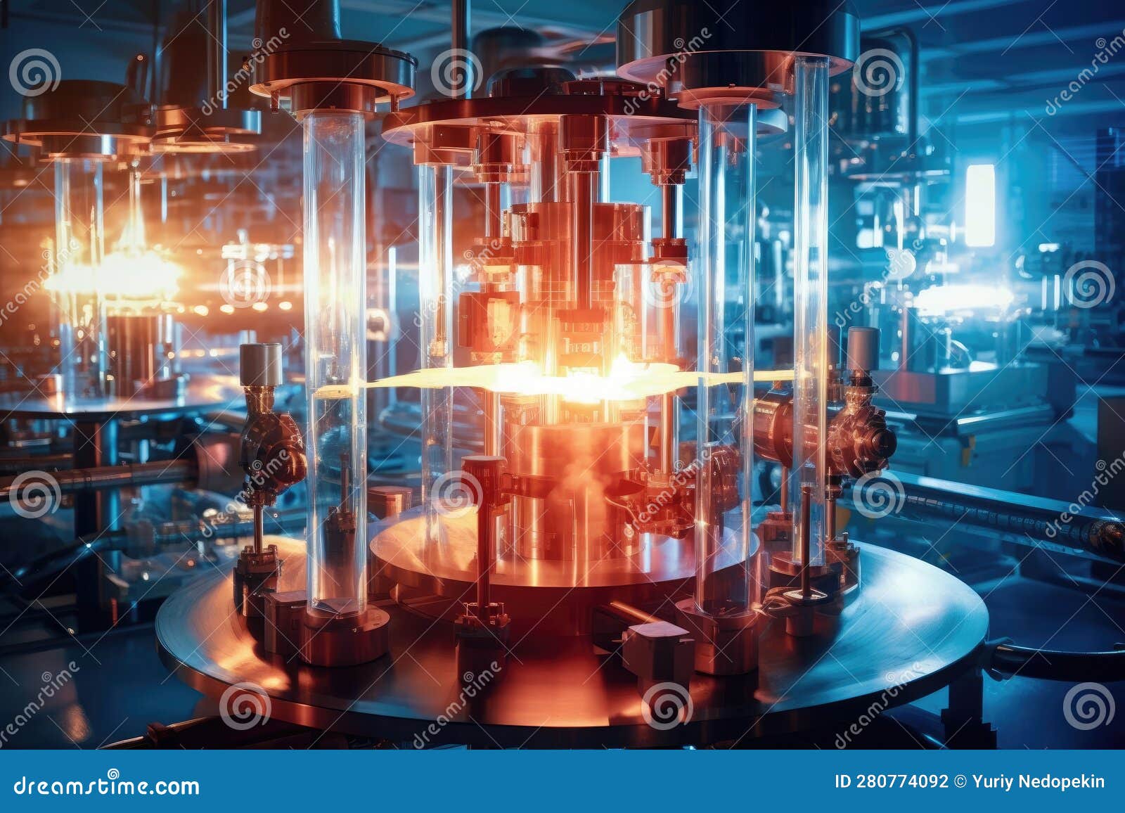 Theme of Nuclear Fusion. Large Experimental Setup in a Laboratory with ...