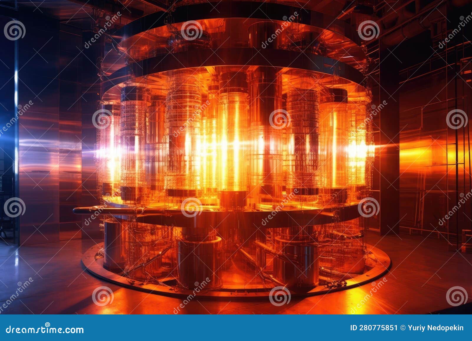 Theme of Nuclear Fusion. Large Experimental Setup in a Laboratory with ...