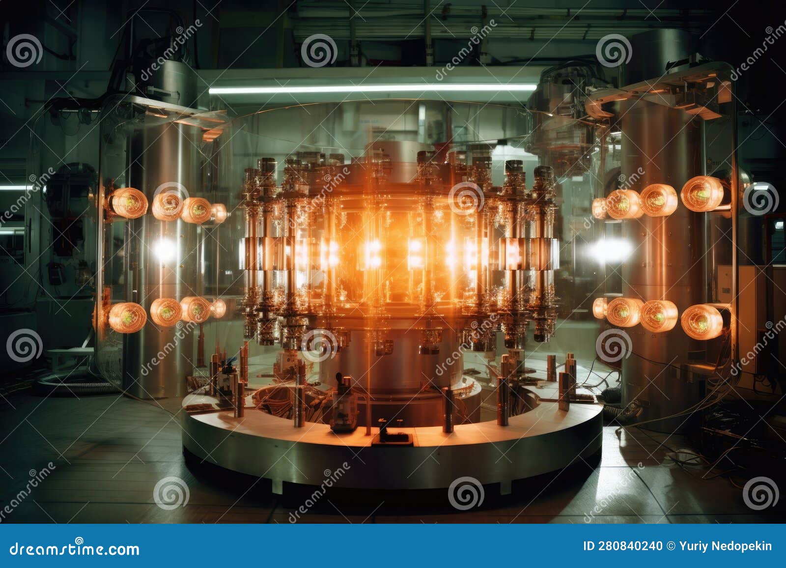 Theme of Nuclear Fusion. Large Experimental Setup in a Laboratory with ...