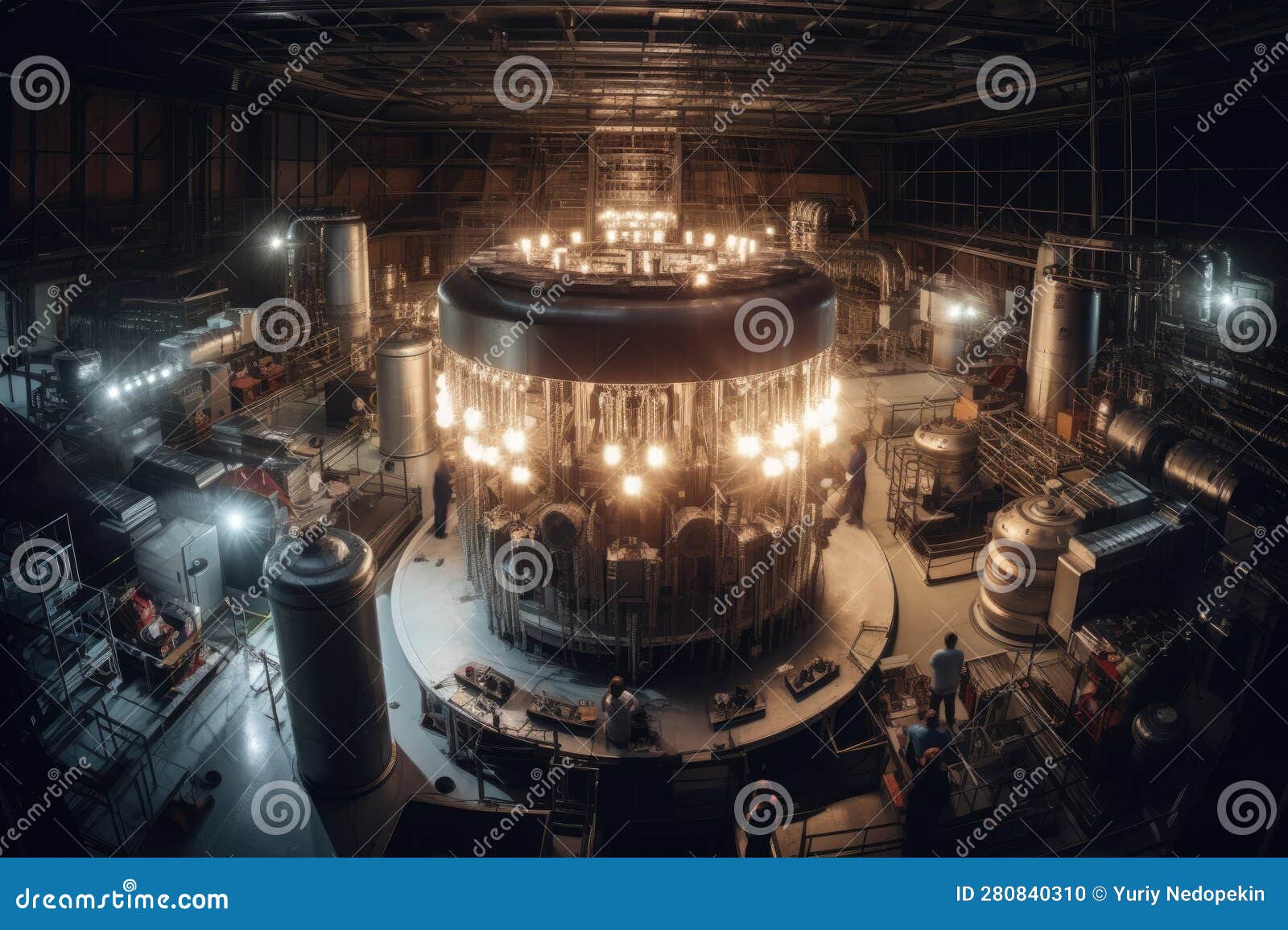 Inertial Confinement Thermonuclear Fusion. Generative AI Stock ...