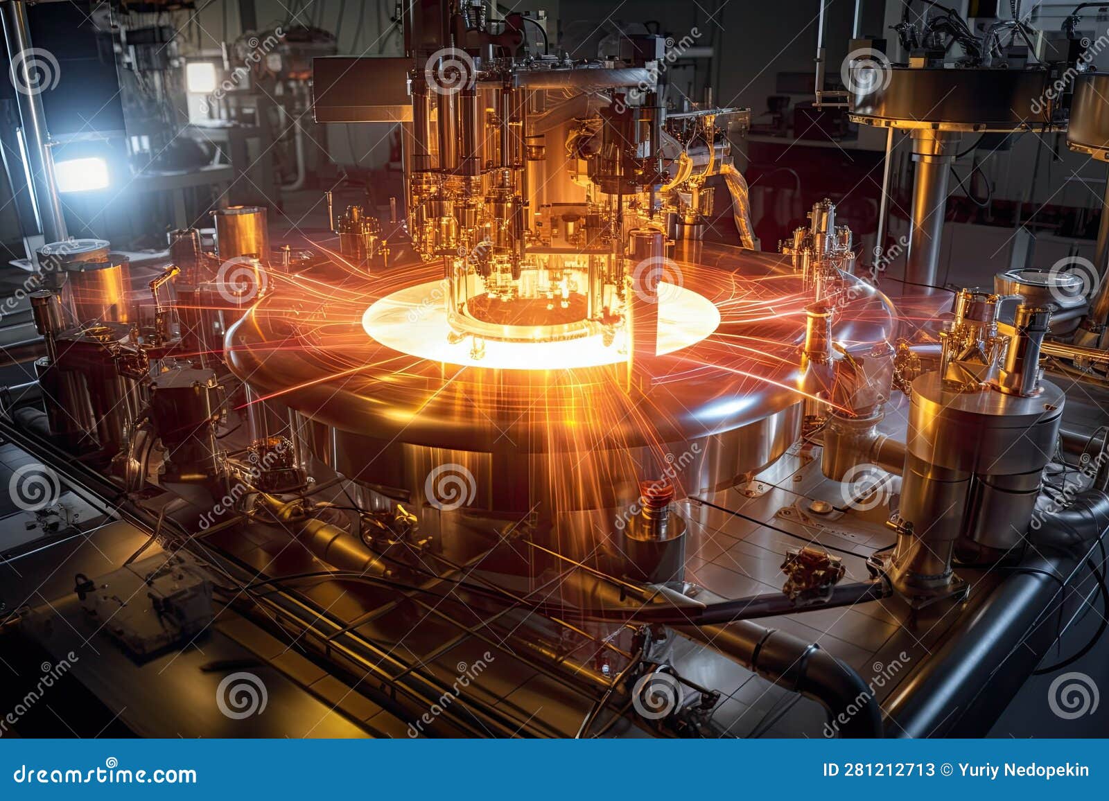 Theme of Nuclear Fusion. Large Experimental Setup in a Laboratory with ...