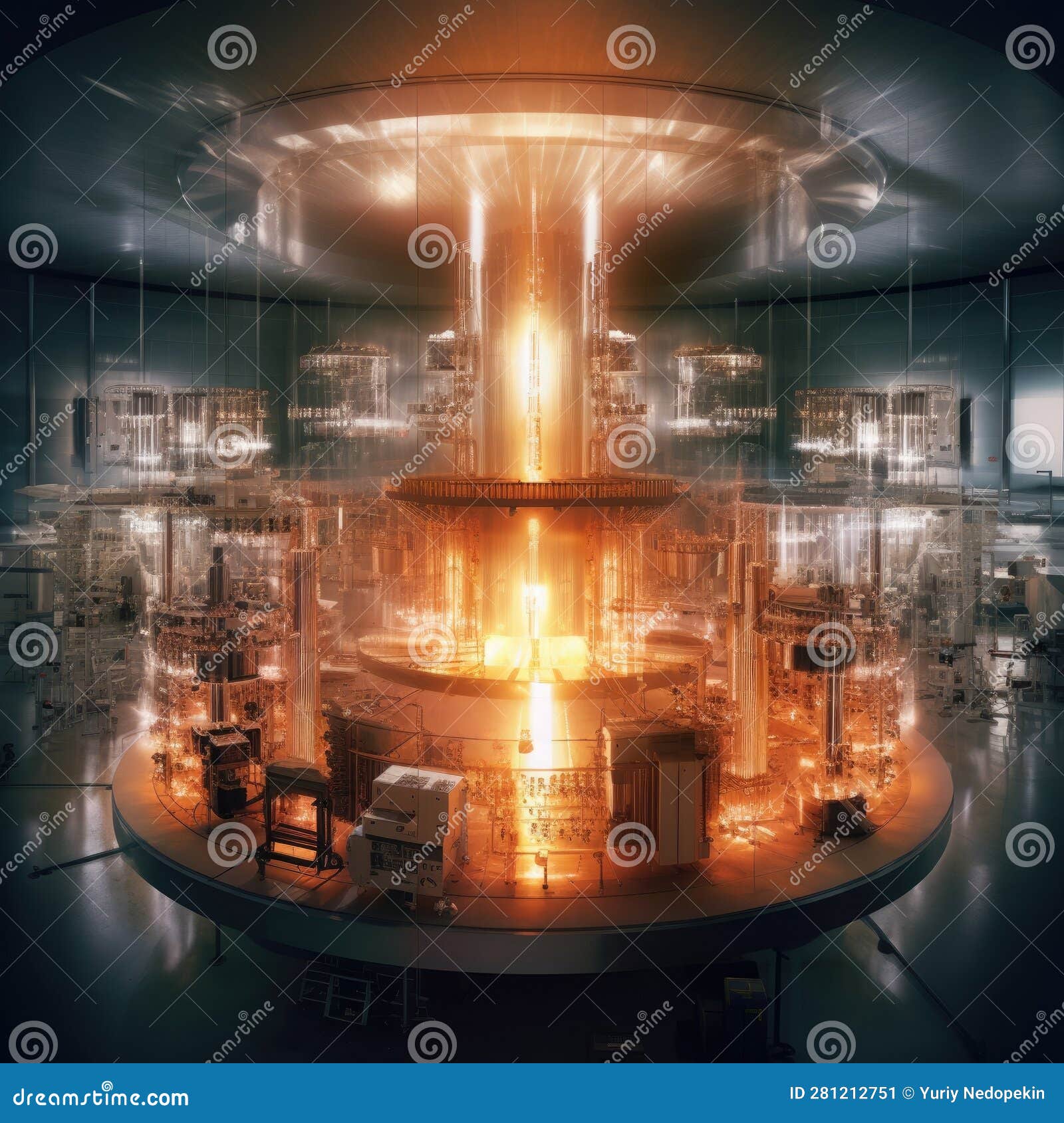 Theme of Nuclear Fusion. Large Experimental Setup in a Laboratory with ...