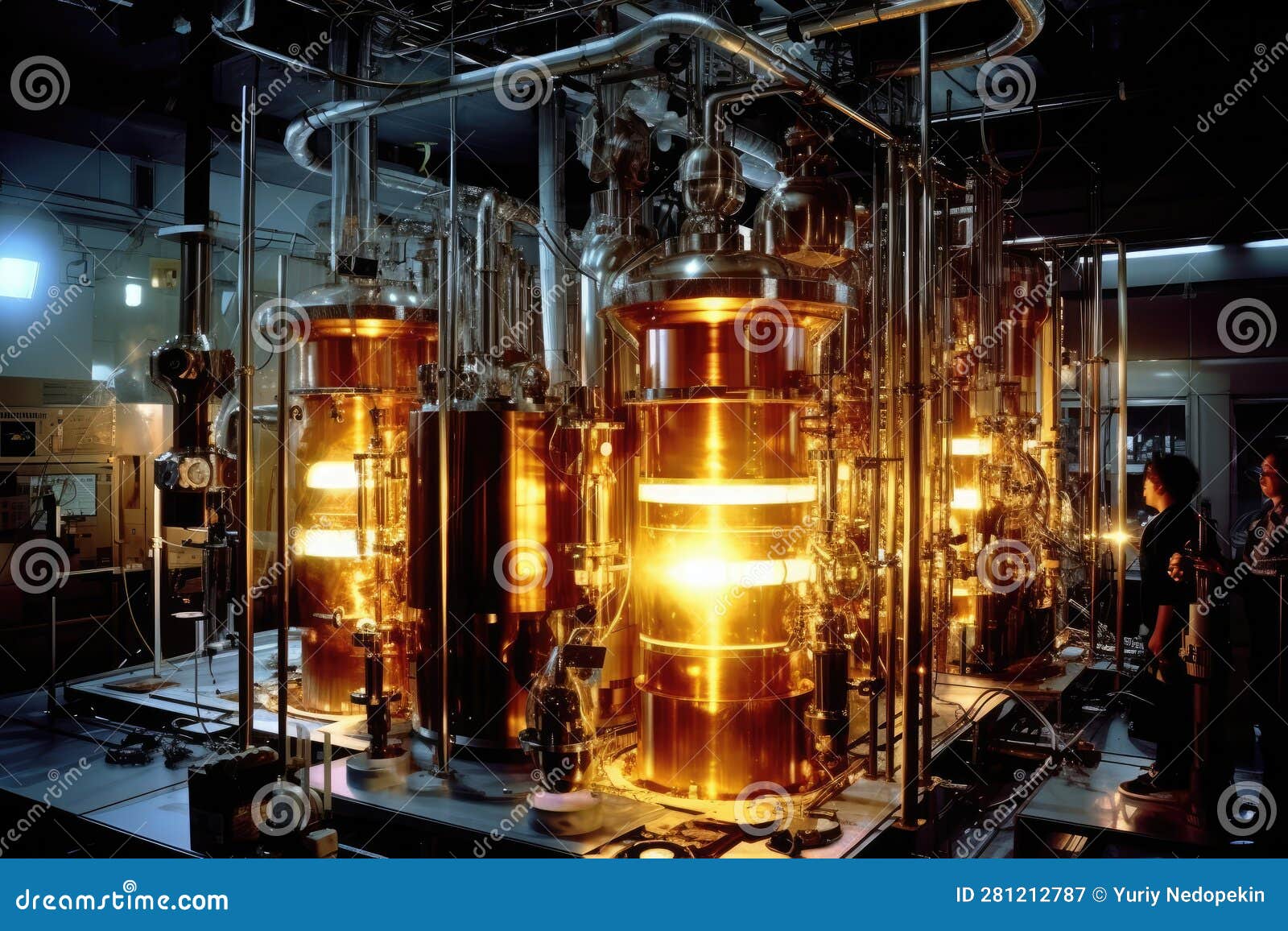Theme of Nuclear Fusion. Large Experimental Setup in a Laboratory with ...