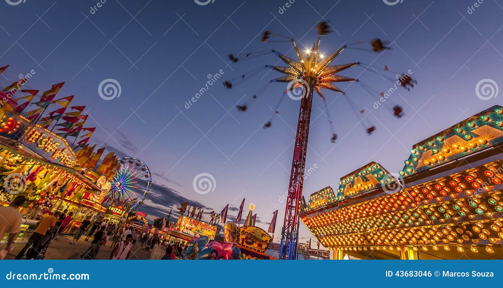 Theme Park stock photo. Image of fairgrounds, adventure - 43683046