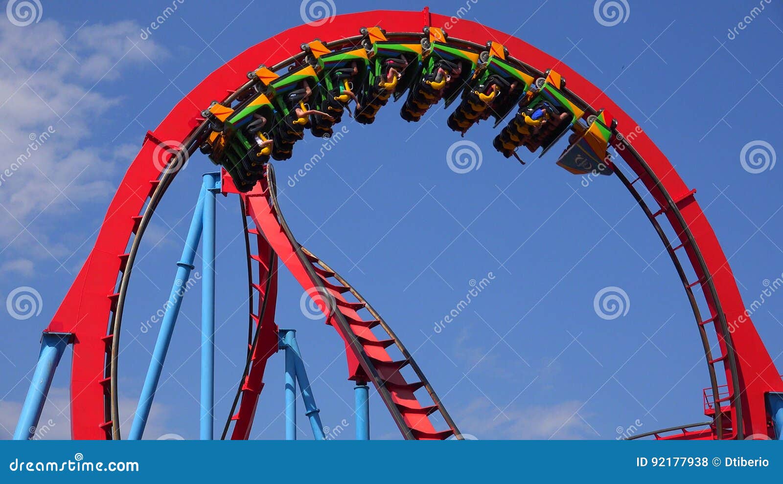 Roller Coasters at Amusement Park Editorial Stock Photo - Image of ...