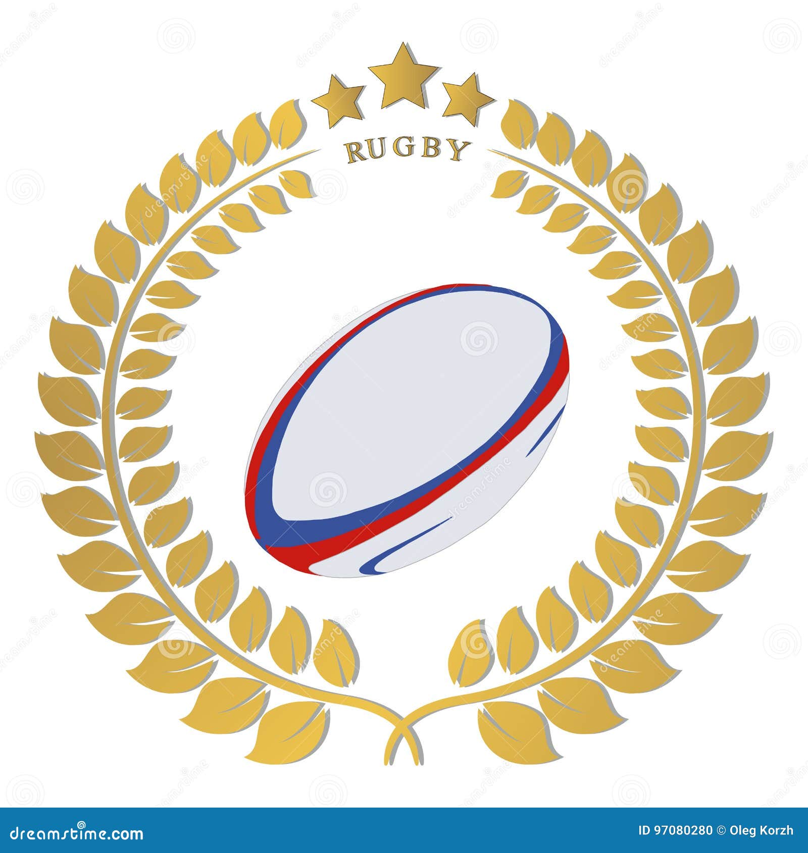 The theme rugby stock vector. Illustration of logo, equipment - 97080280
