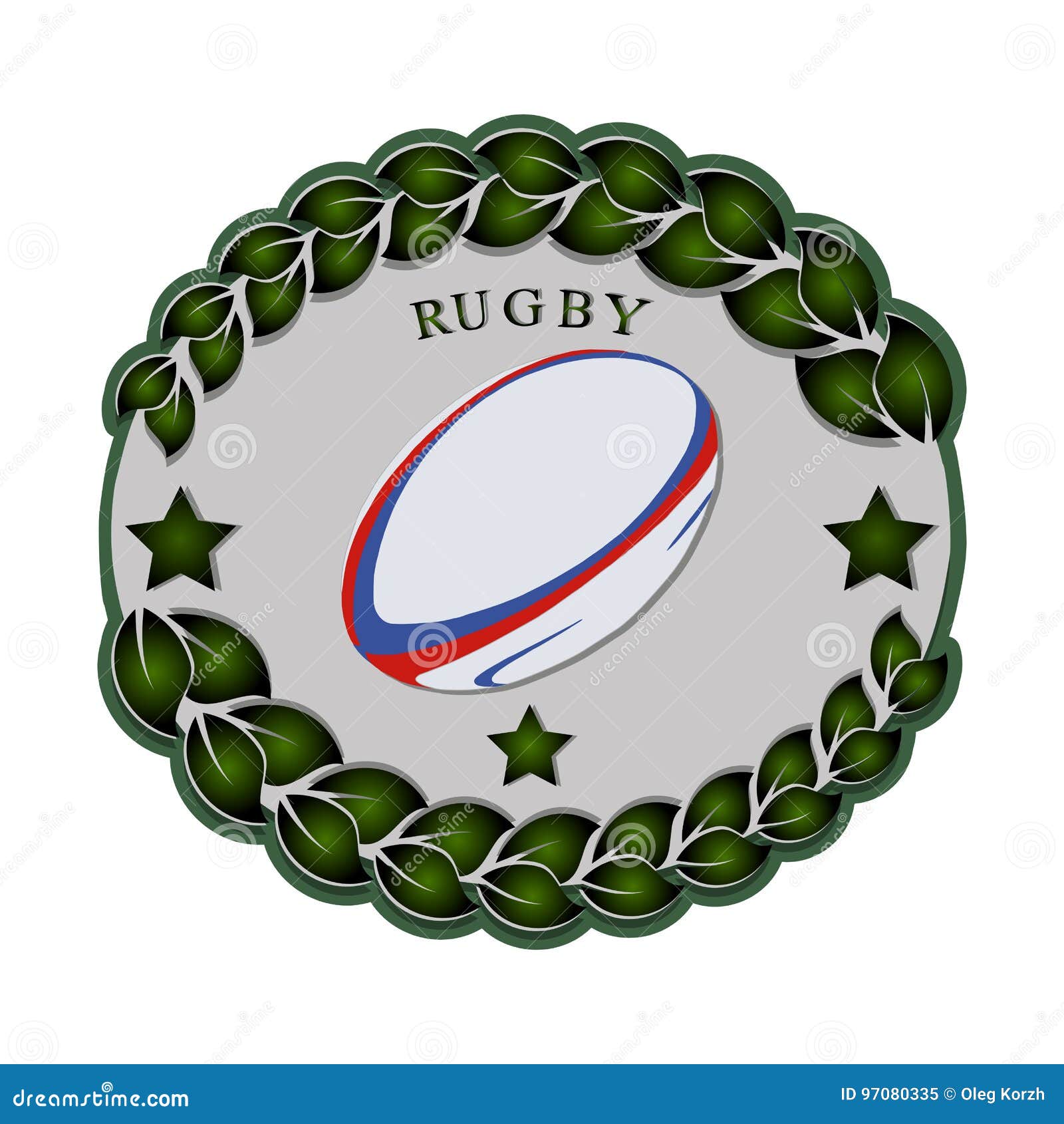 The theme rugby stock vector. Illustration of isolated - 97080335