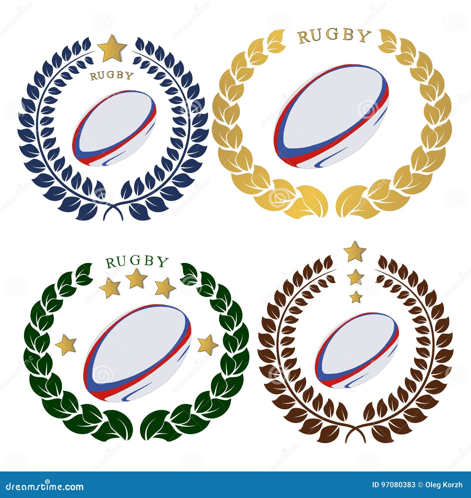The theme rugby stock vector. Illustration of isolated - 97080383