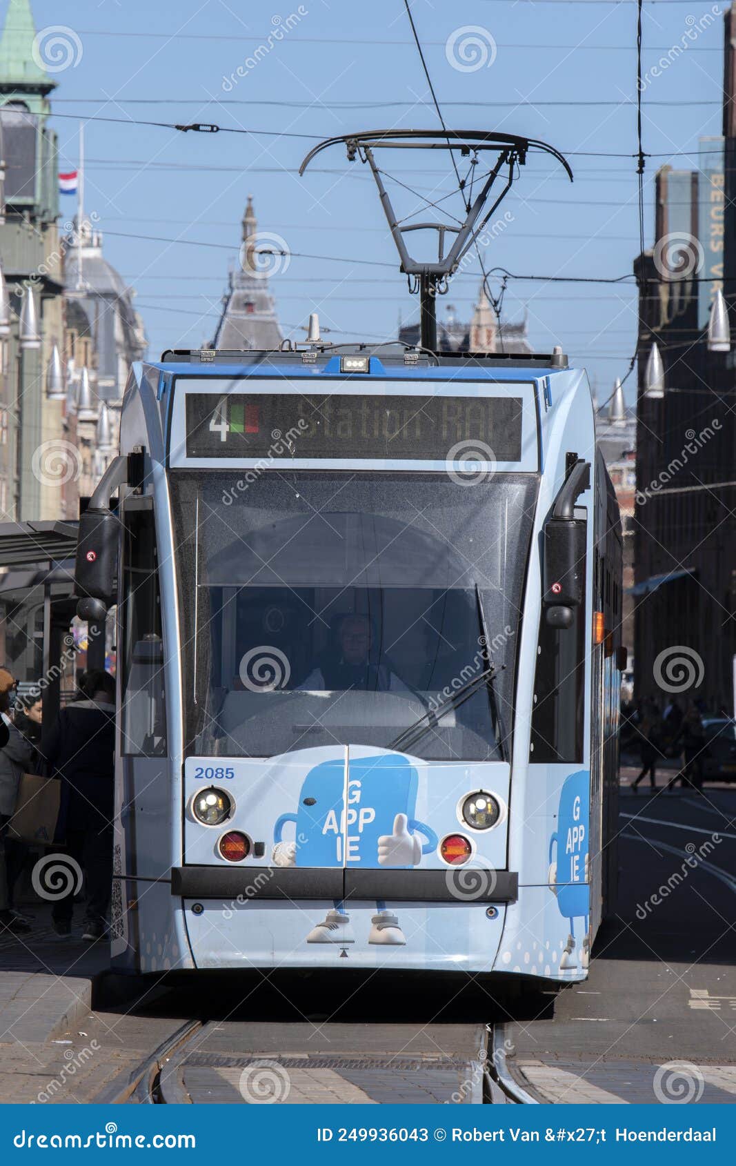 Theme Tram the Gappie App at Amsterdam the Netherlands 19-3-2022 ...