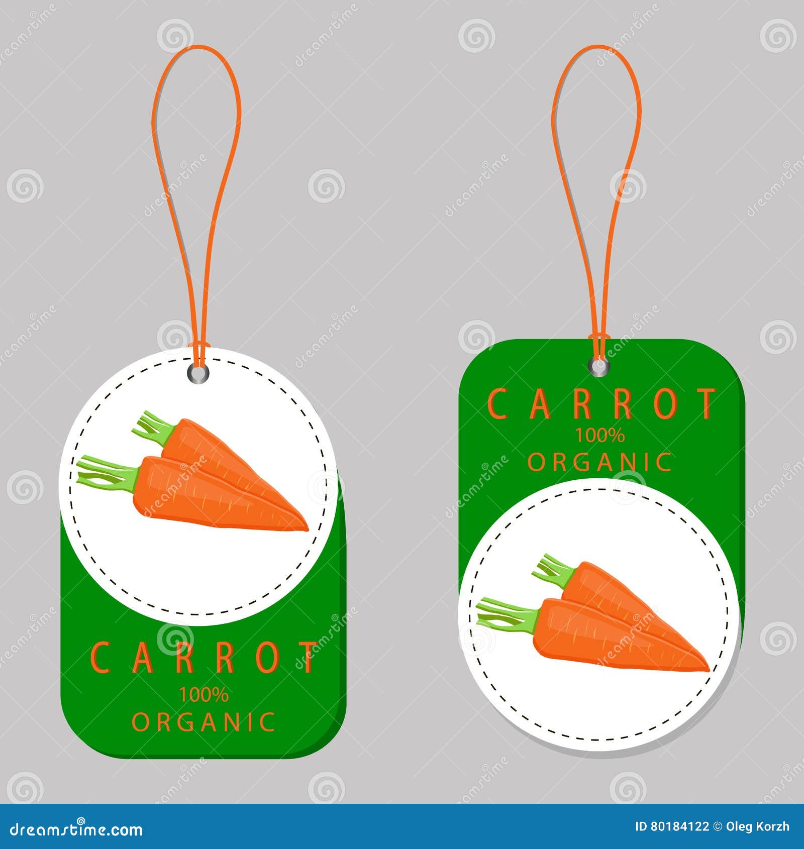 Theme of Vegetable Carrot, Label Market Stock Vector - Illustration of ...