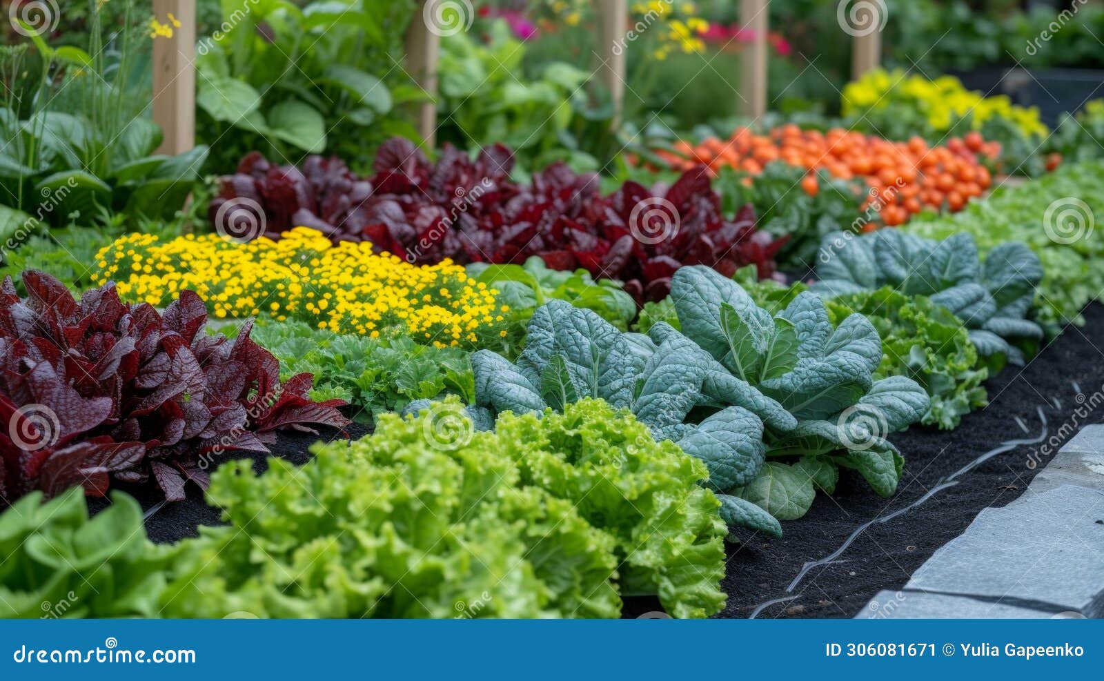 A Themed Vegetable Garden, with Vegetables Arranged in Patterns or ...