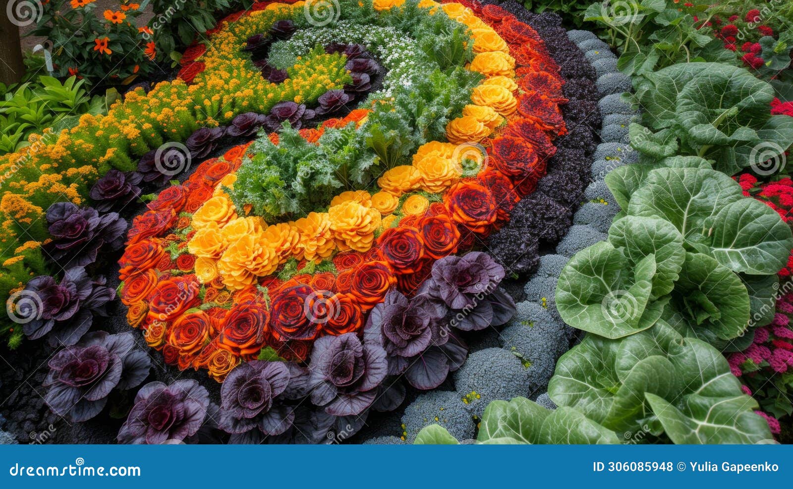 A Themed Vegetable Garden, with Vegetables Arranged in Patterns or ...