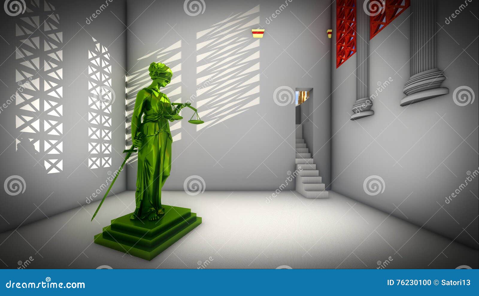 Themis in Court 3d Illustration Stock Illustration - Illustration of ...