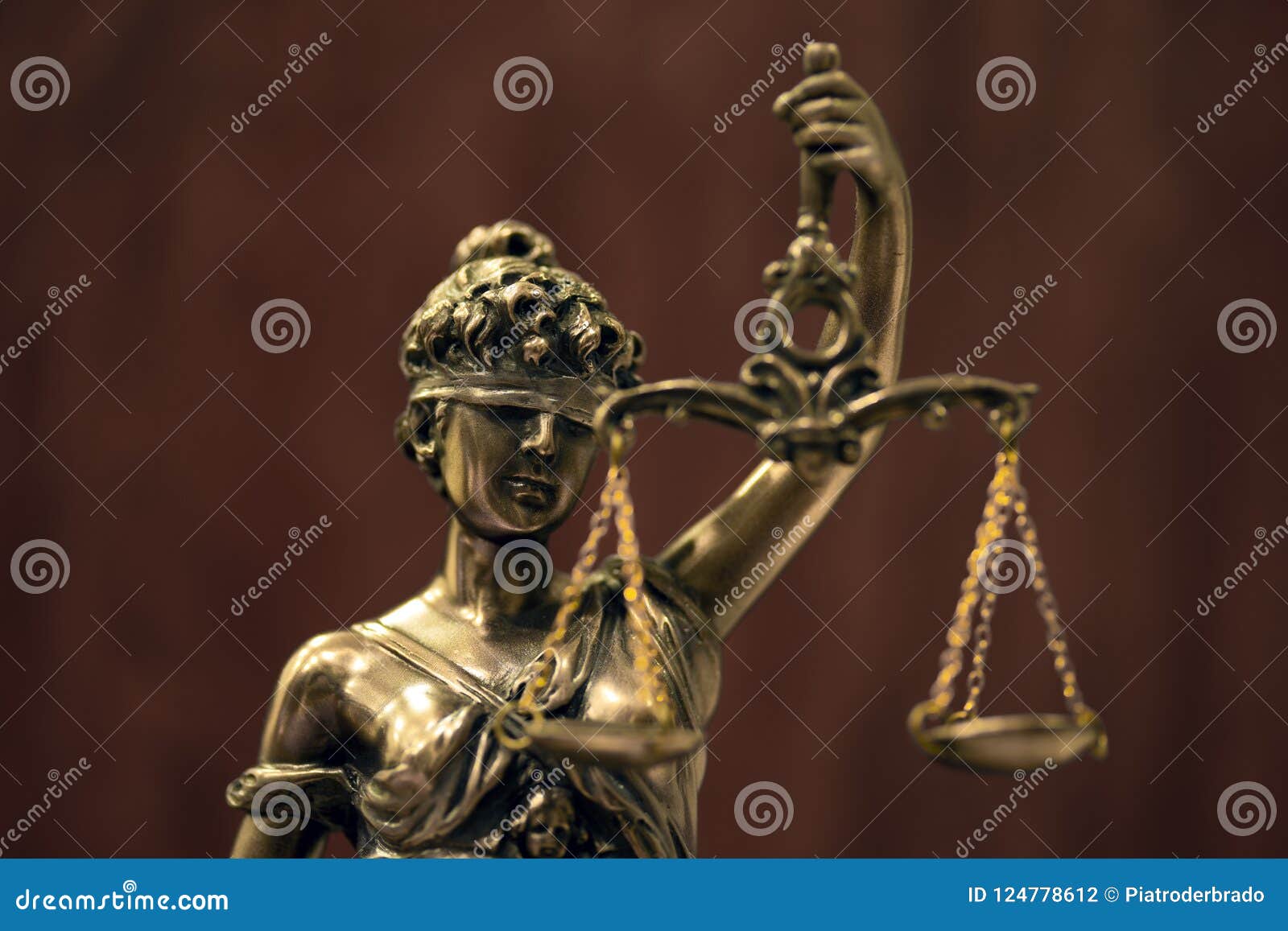 Themis of Dame Justice Symbol Van Rechtvaardigheid Stock Foto - Image ...