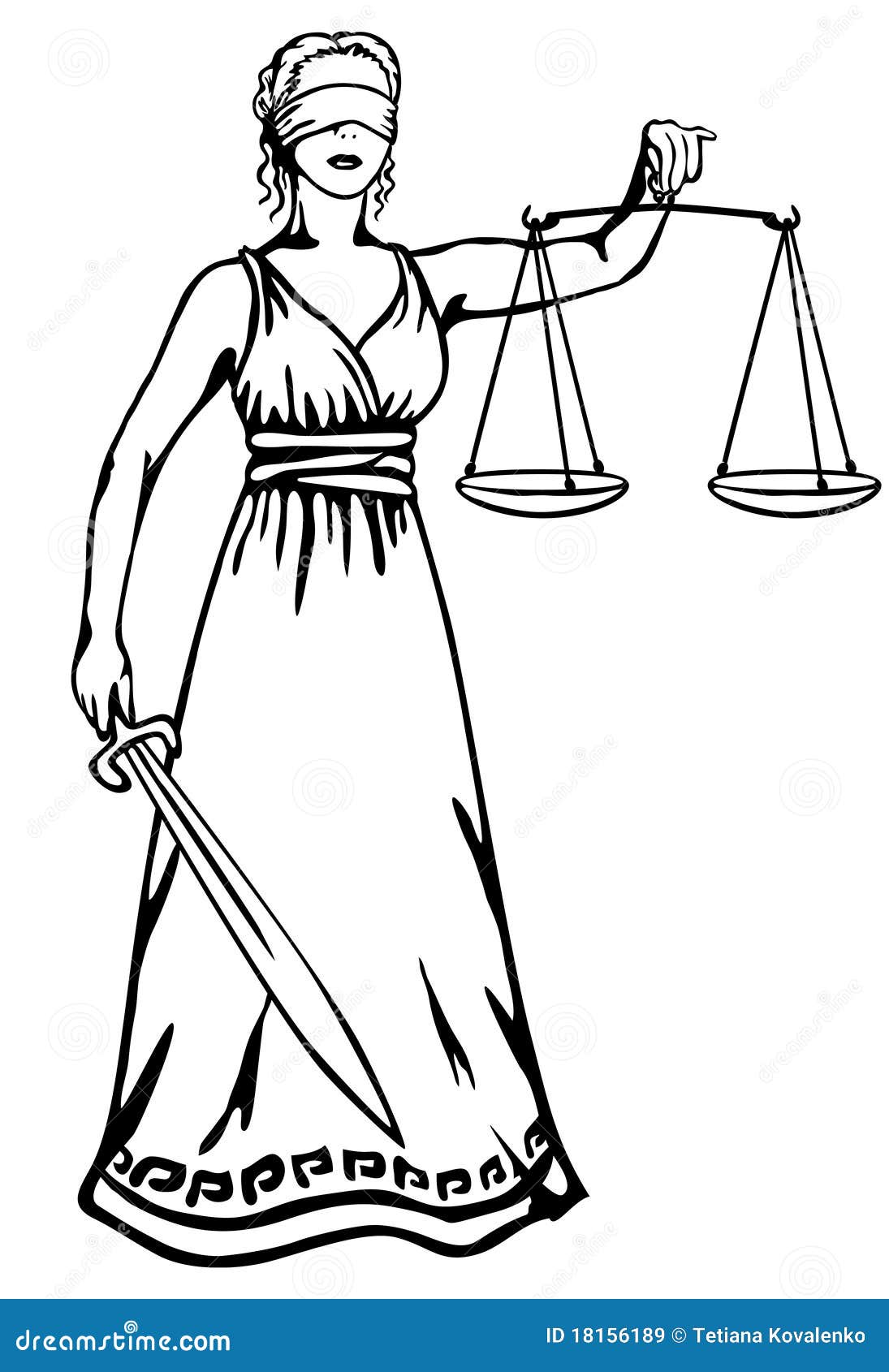 Themis - Diosa De La Justicia Ilustración del Vector - Ilustración de ...
