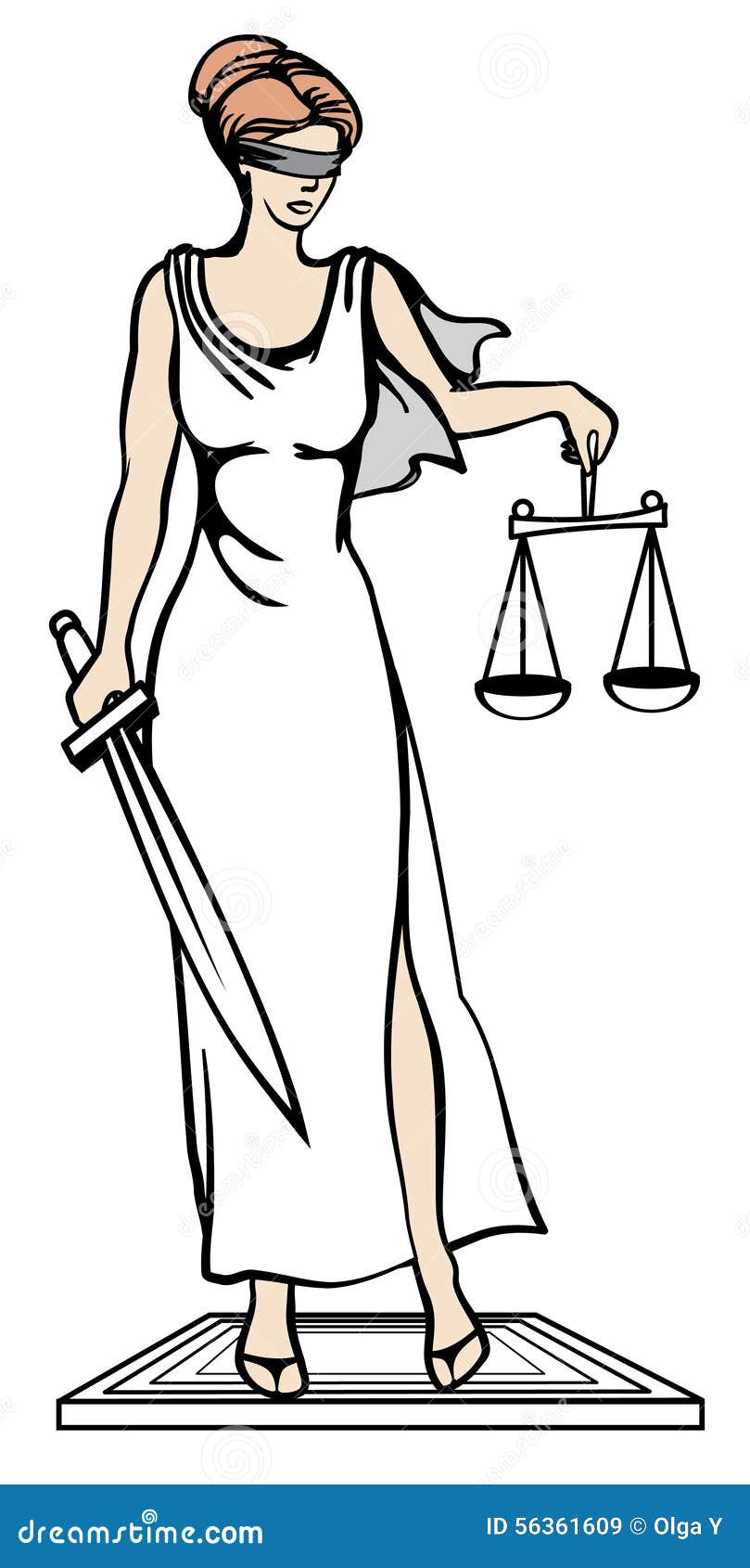 Justice Goddess Themis Lady Justice Femida Vector De Stock1024253425