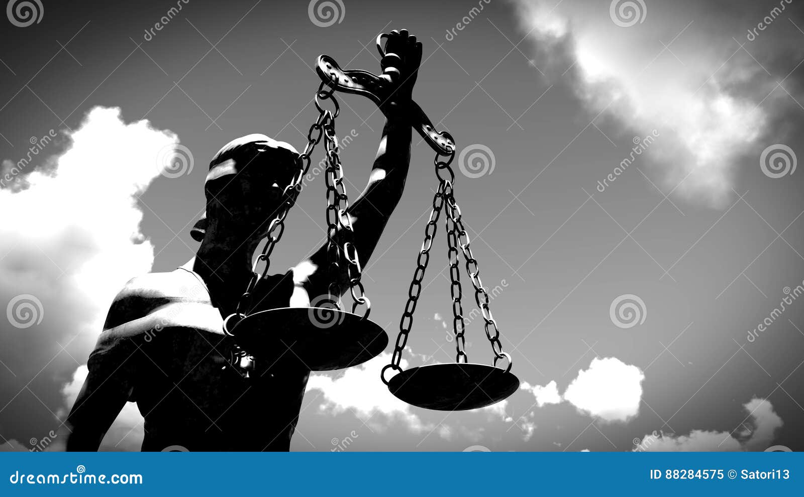 Themis with Scale and Sword 3d Rendering Stock Illustration ...