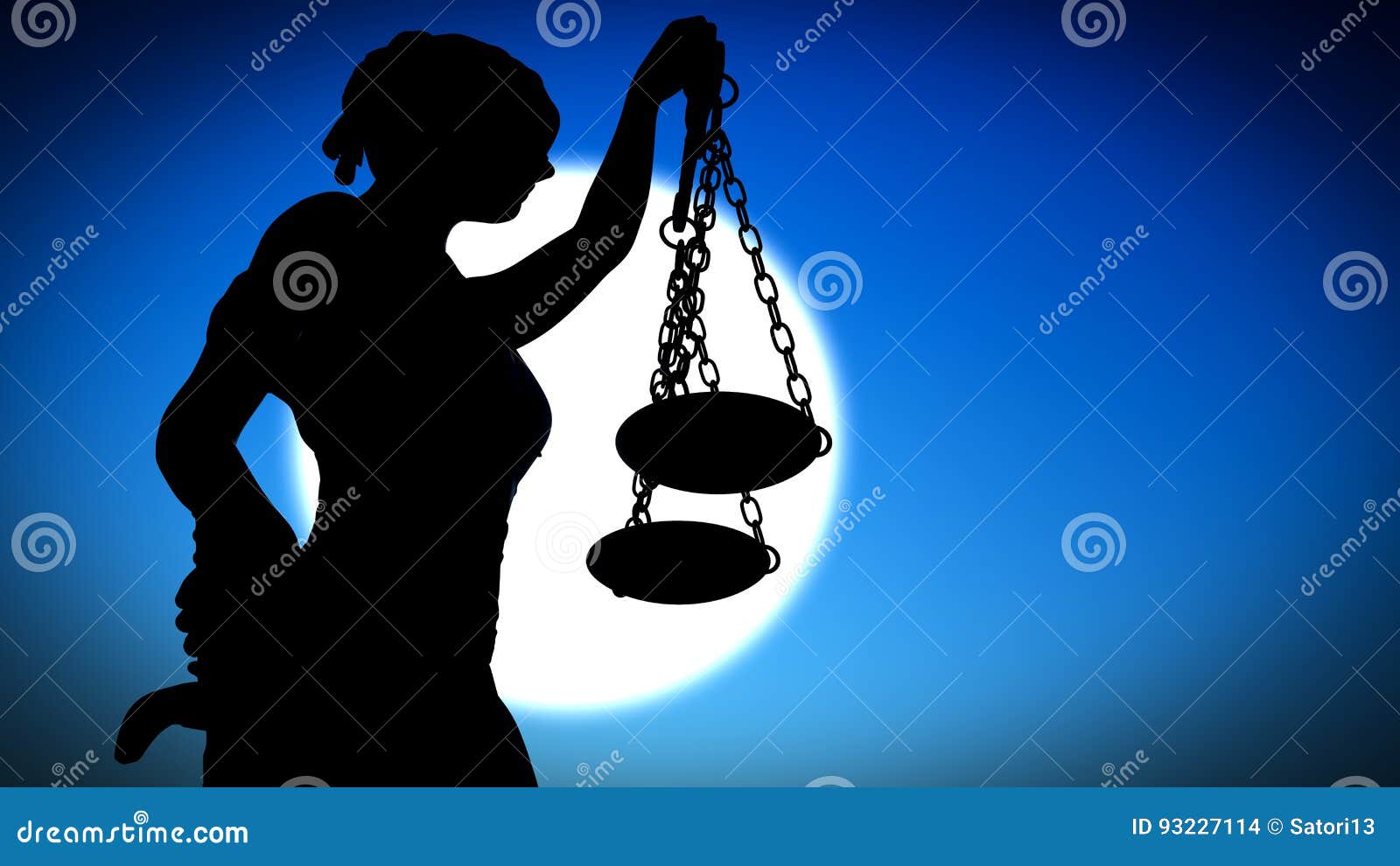 Themis with Scale and Sword 3d Rendering Stock Illustration ...